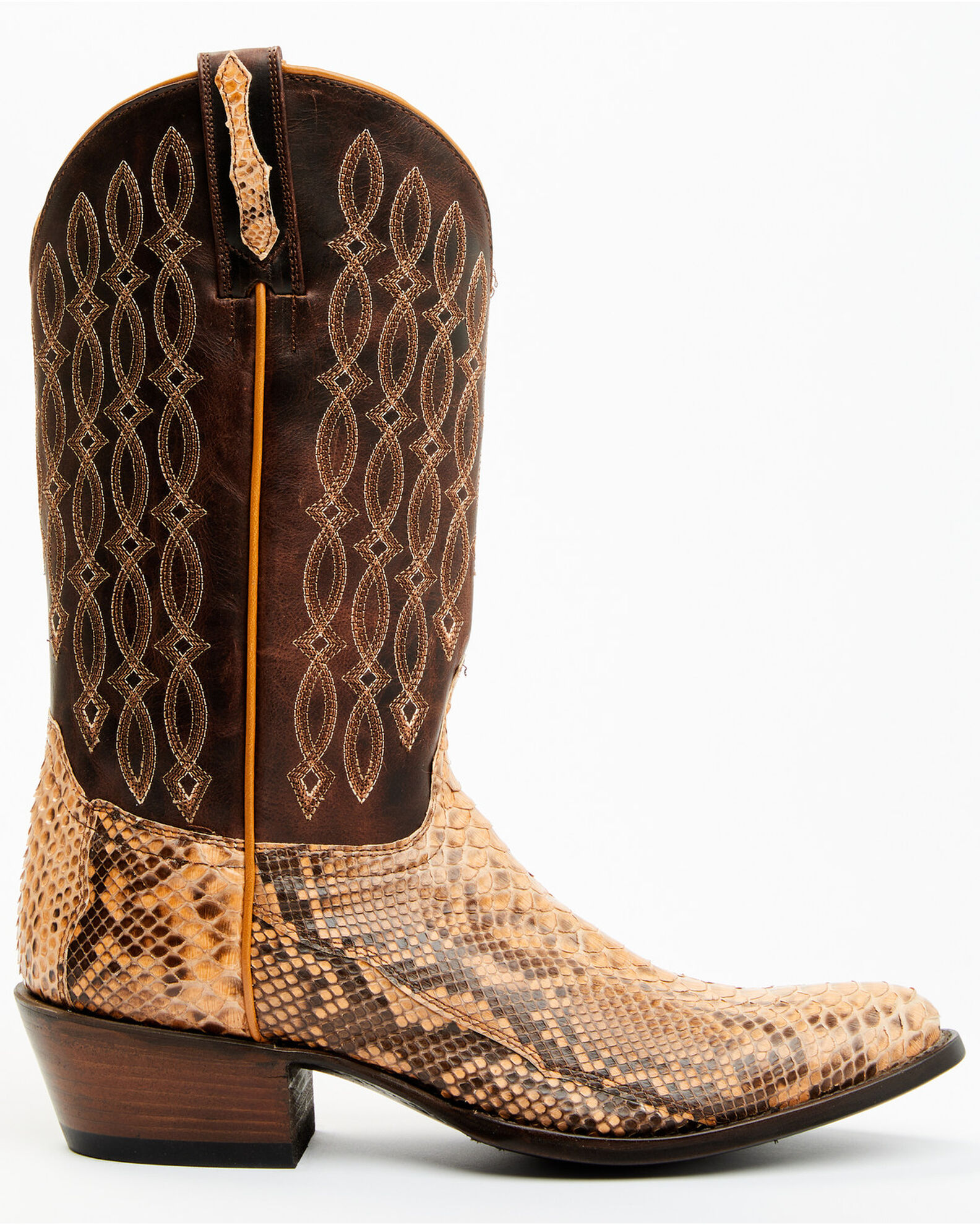 Cody James Men's Exotic Python Western Boots - Round Toe, Camel