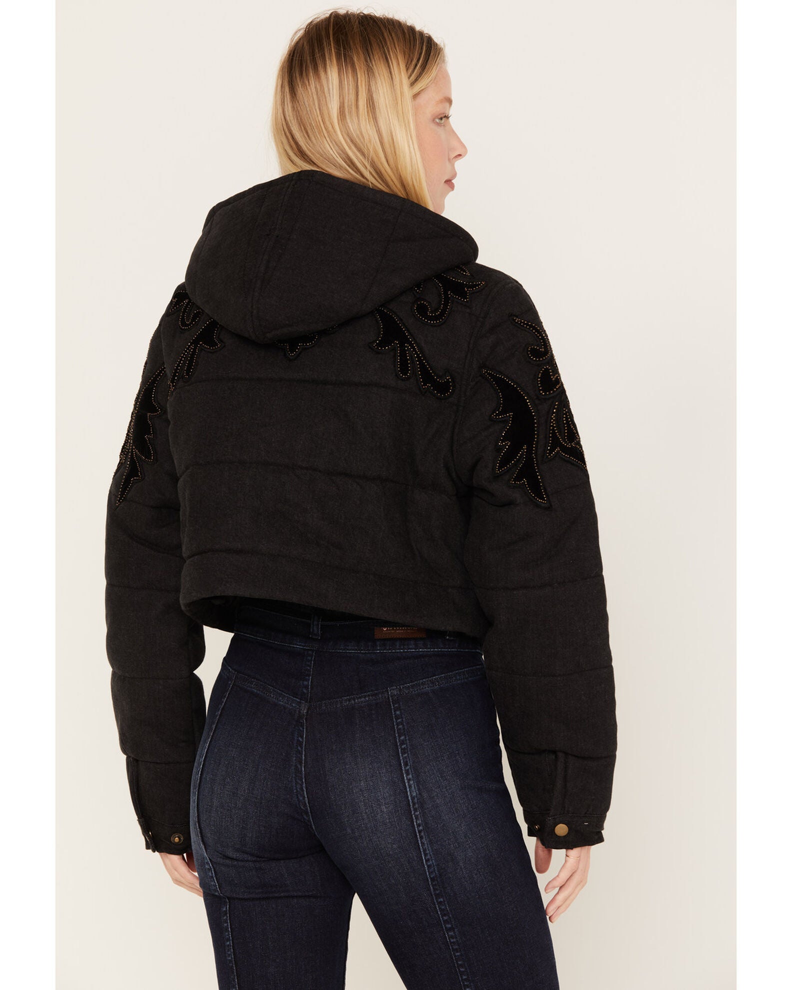 Free People Women's Fleur De Lis Denim Puffer Jacket | Boot Barn