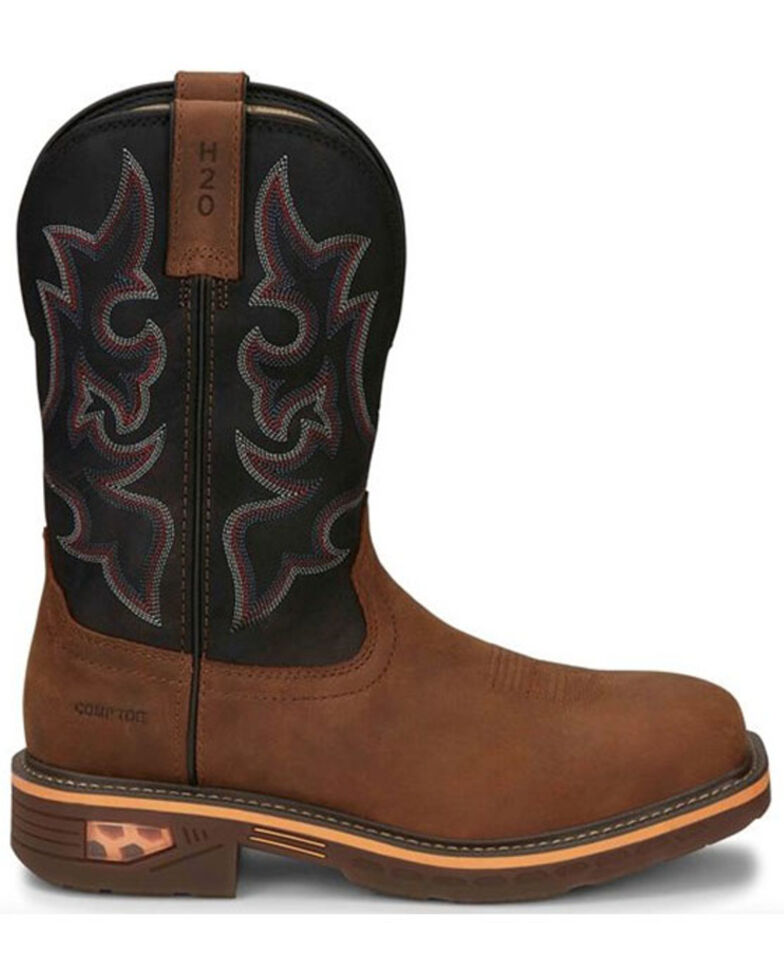 Justin Mens Resistor Western Work Boots Composite Toe Boot Barn