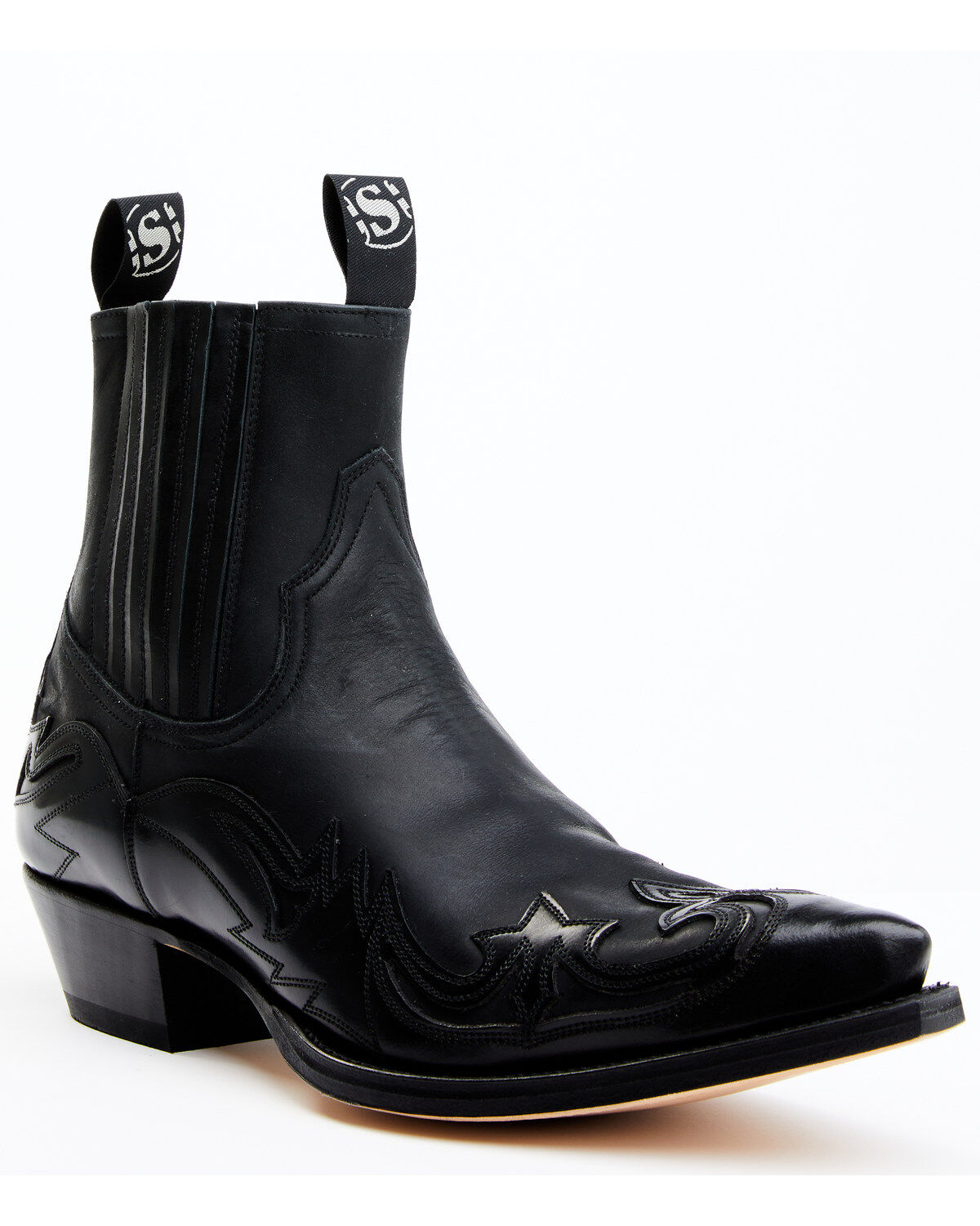 Sendra Men's Cuervo Finger Gore Pull On Western Booties - Snip Toe ...