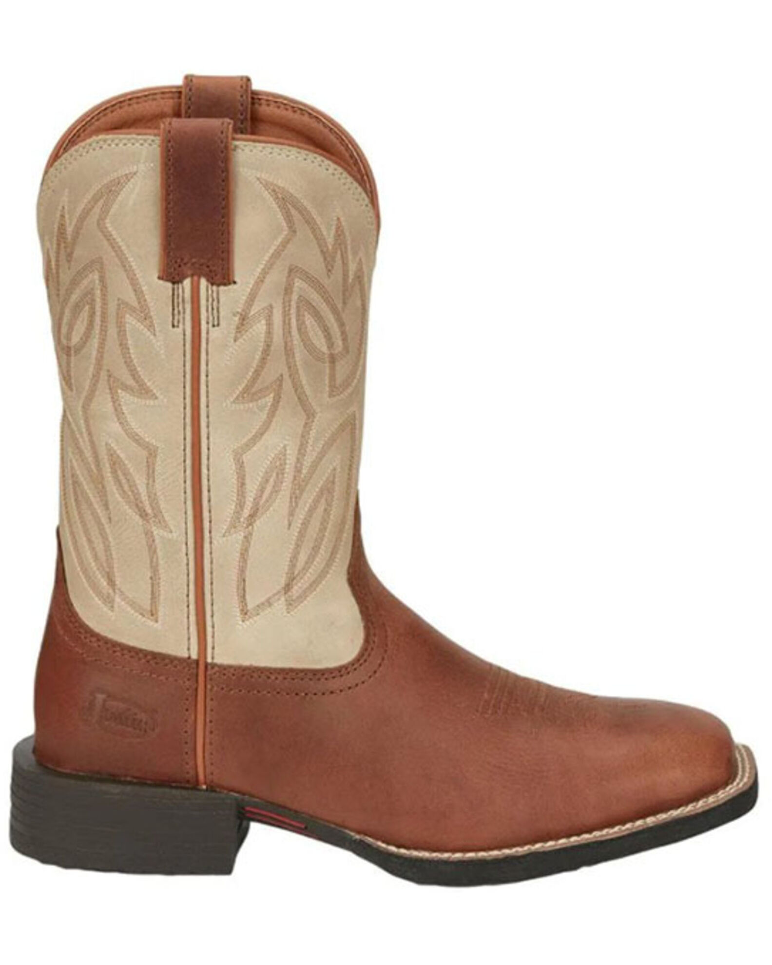 Justin Mens Canter Performance Western Boots Broad Square Toe Brown