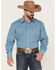 Image #1 - Stetson Men's Micro Chip Geo Print Long Sleeve Pearl Snap ...