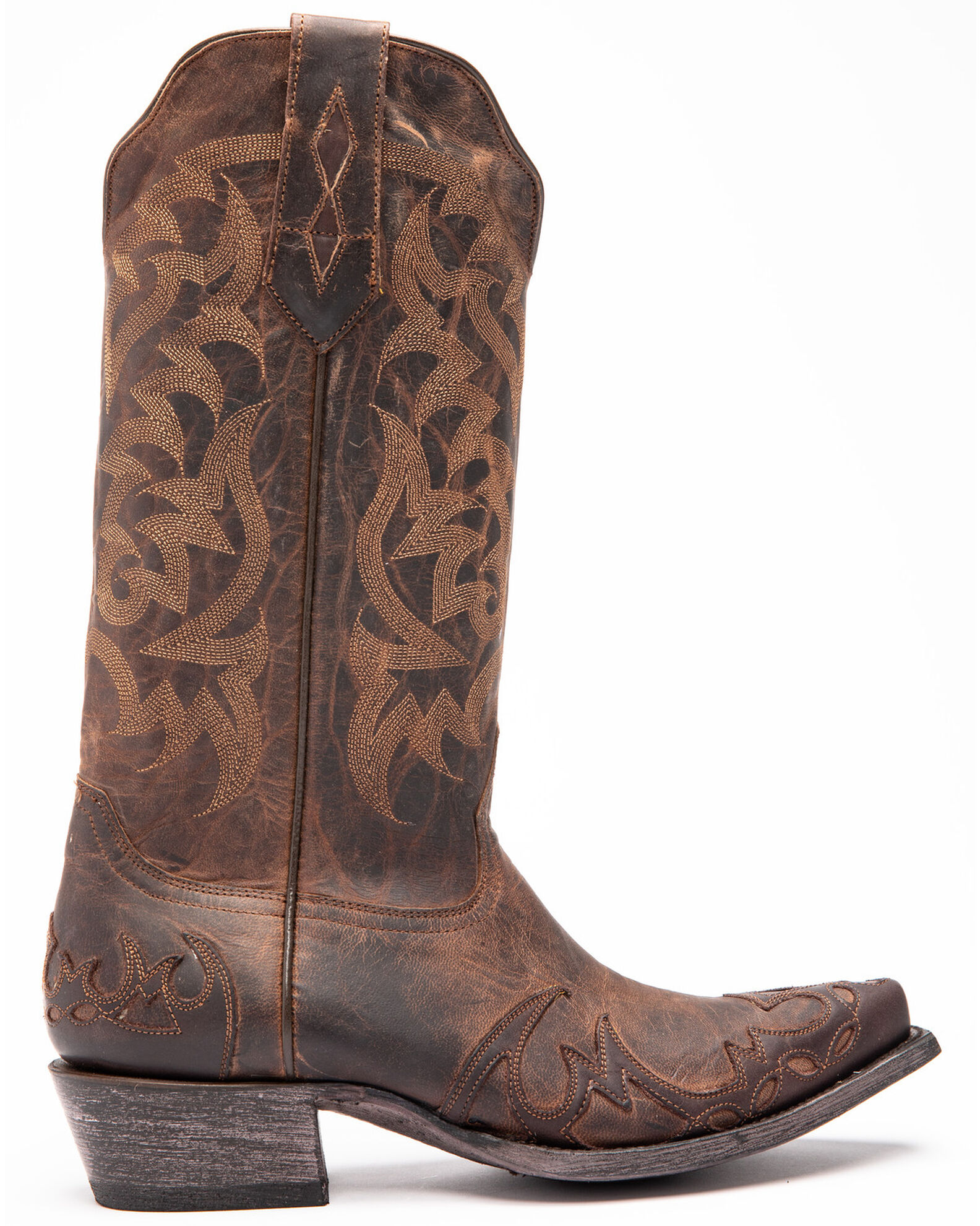 Moonshine Spirit Men's Mad Dog Bone Overlay Western Boots - Snip Toe,