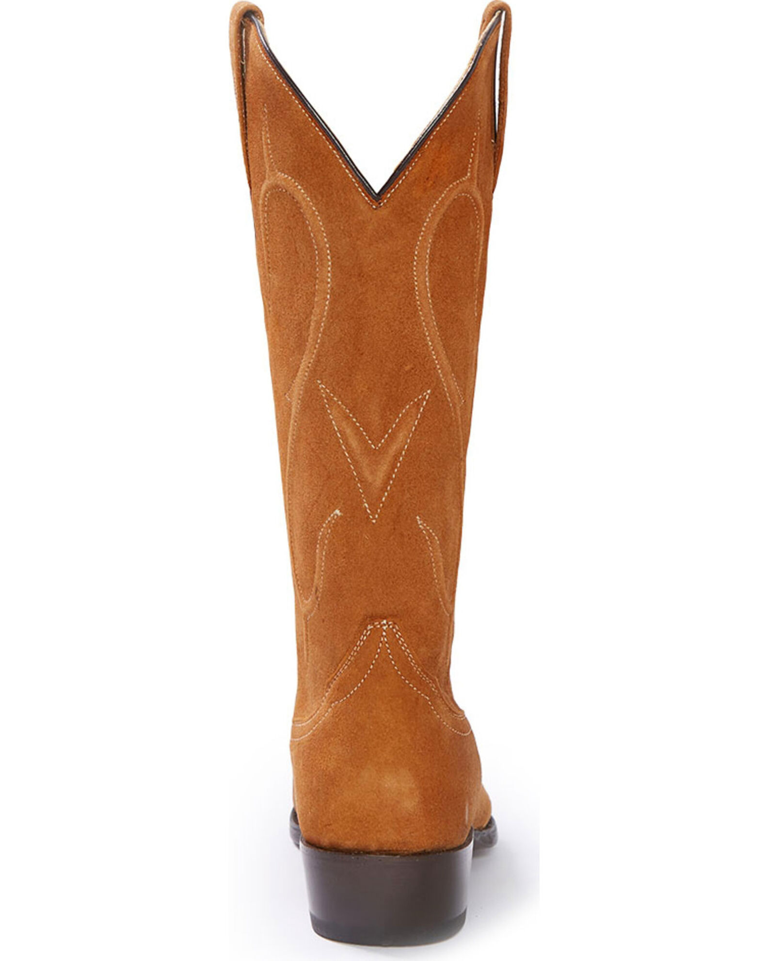Stetson Women's Reagan Brown Rough Out Western Boots - Snip Toe,