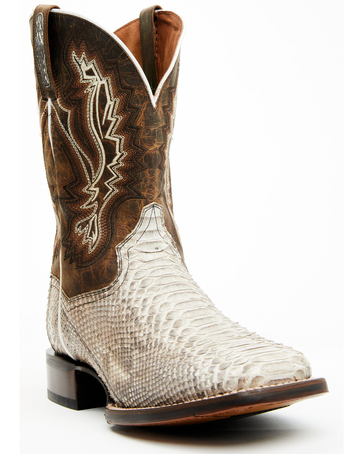 Dan Post Men's Brutus Exotic Python Western Performance Boots - Broad Square Toe,