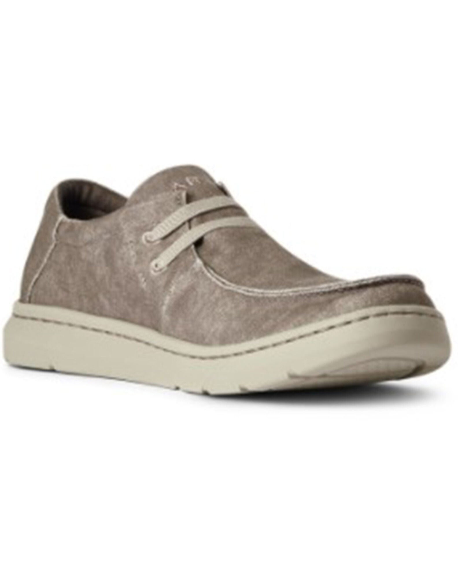 Ariat Men's Brown Canvas Casual Stretch Shoes - Moc Toe | Boot Barn