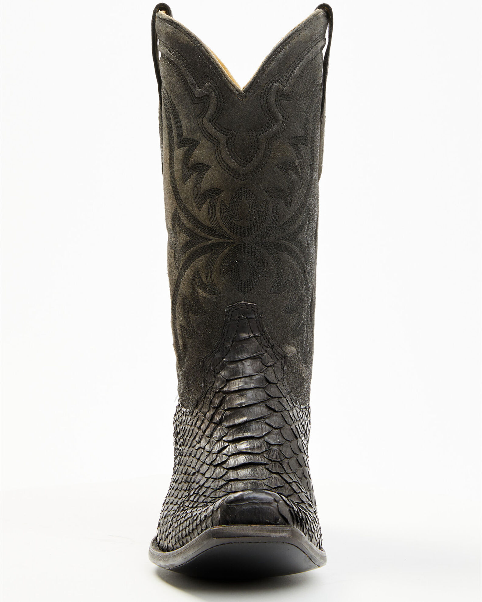 Corral Men's Exotic Python Western Boots - Square Toe, Black