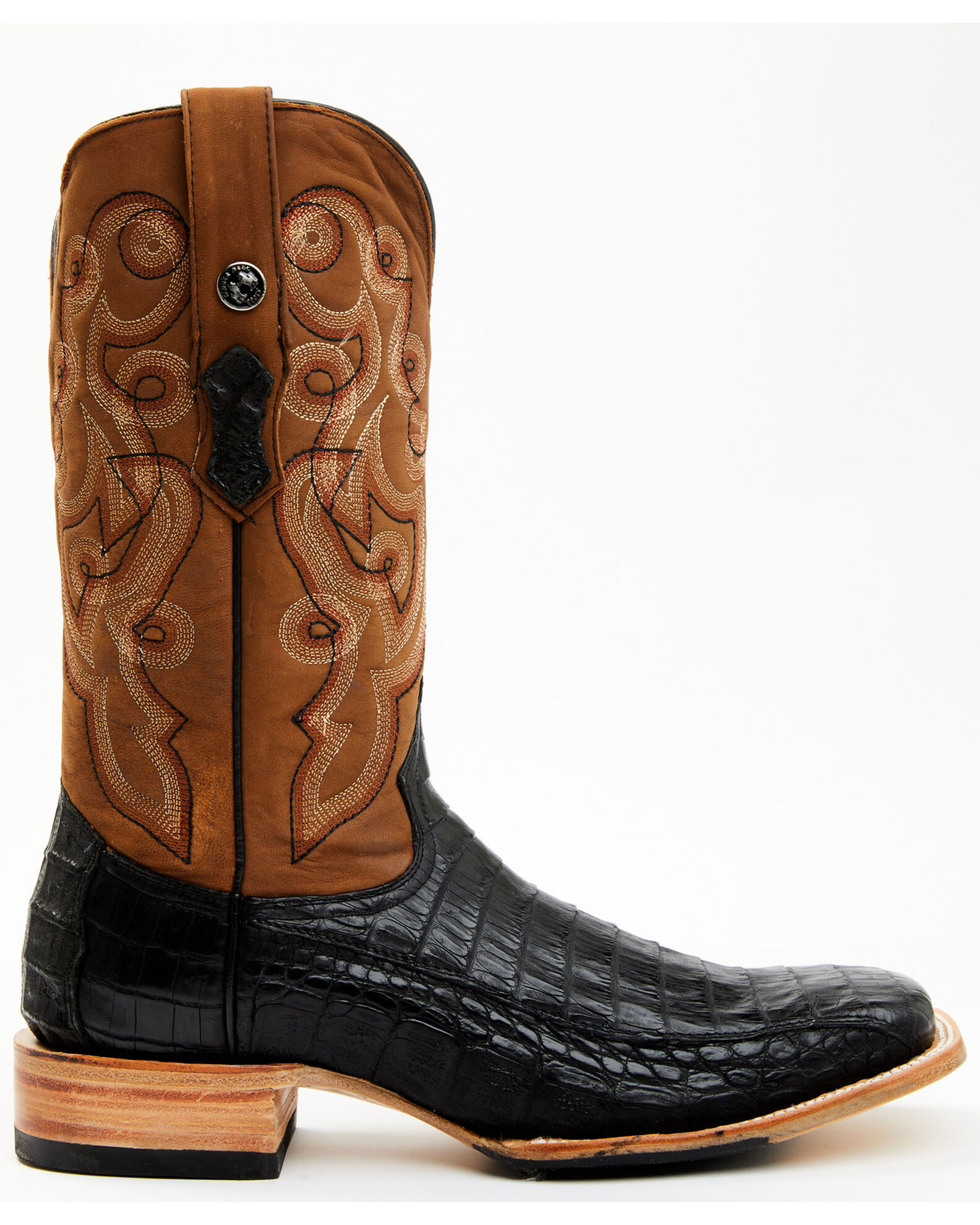 Tanner Mark Men's Exotic Caiman Belly Western Boots - Broad Square Toe ...