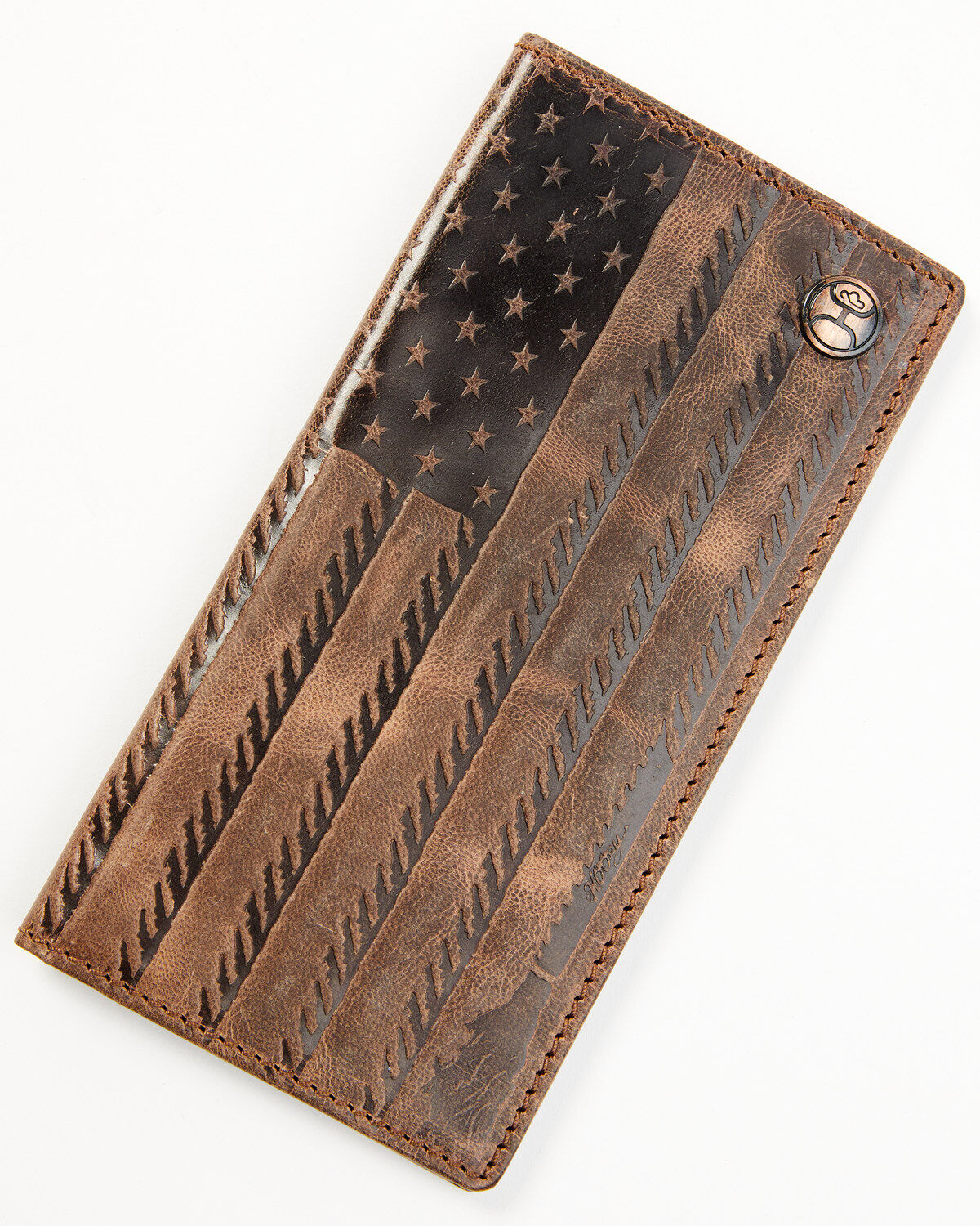 Hooey Men's Brown Liberty Rope Embossed Rodeo Wallet, Brown