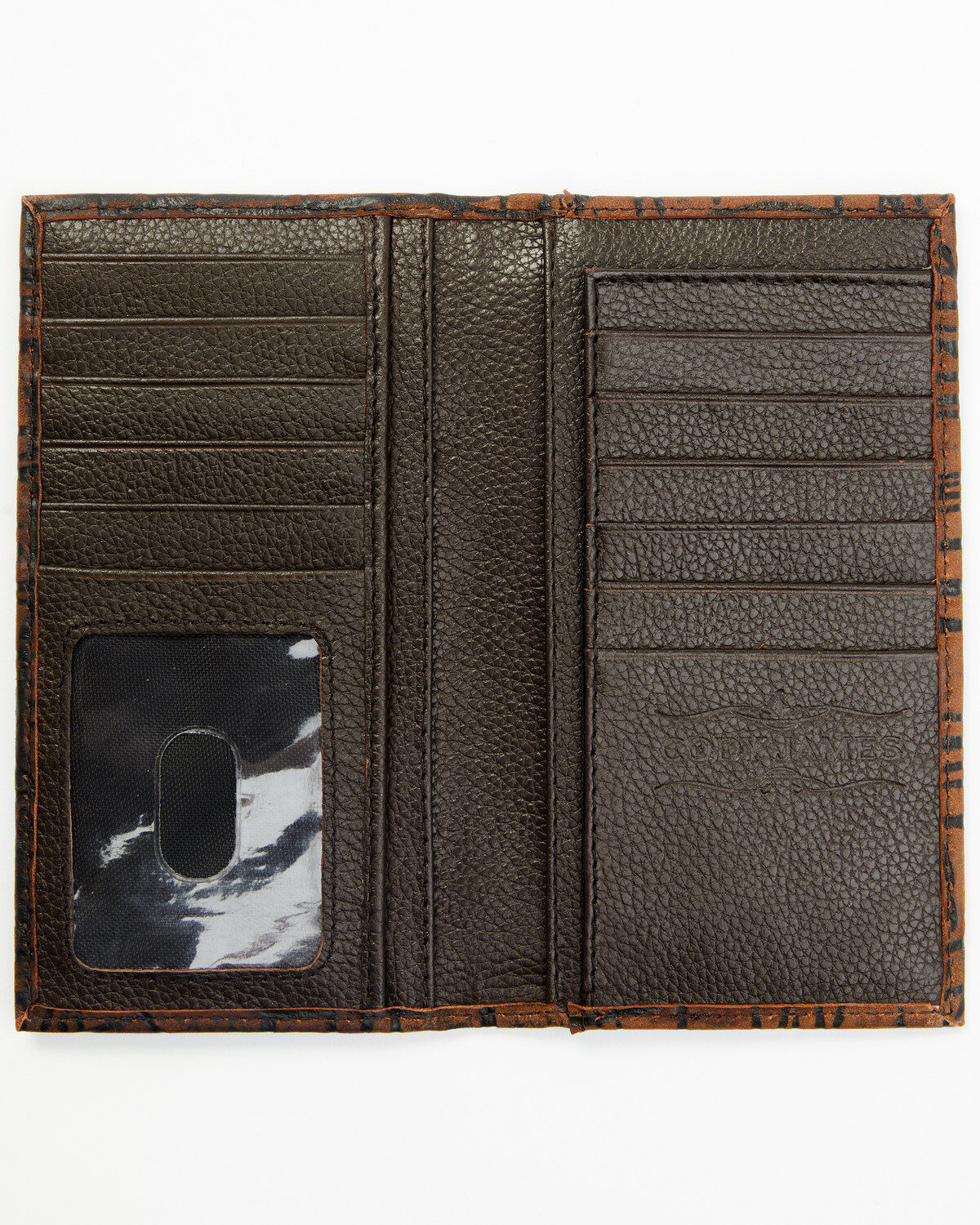 Cody James Men's Textured Leather Rodeo Wallet, Brown