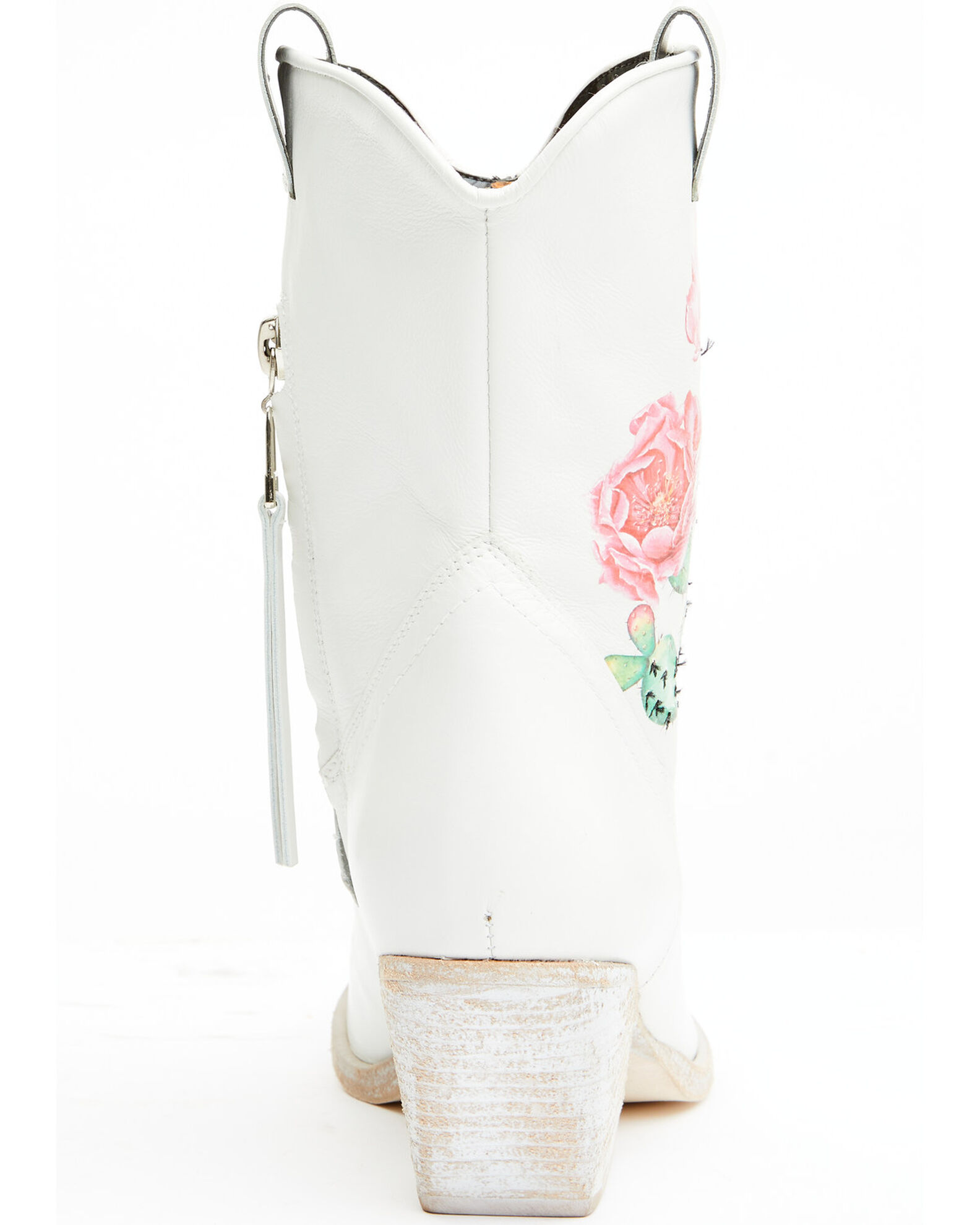Golo Womens Jesse Cactus Western Booties Snip Toe White