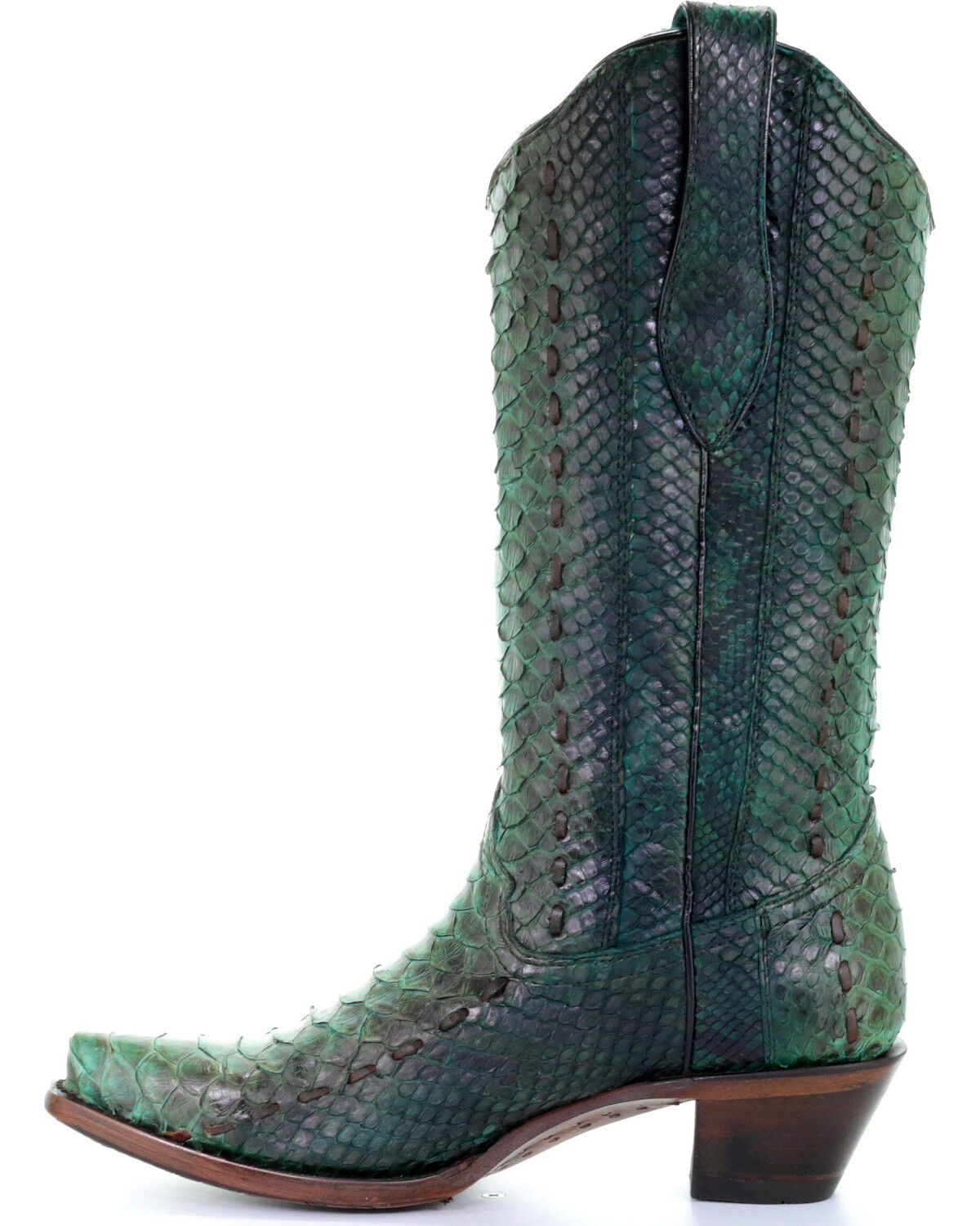 Corral Women's Full Python Woven Western Boots - Snip Toe, Turquoise