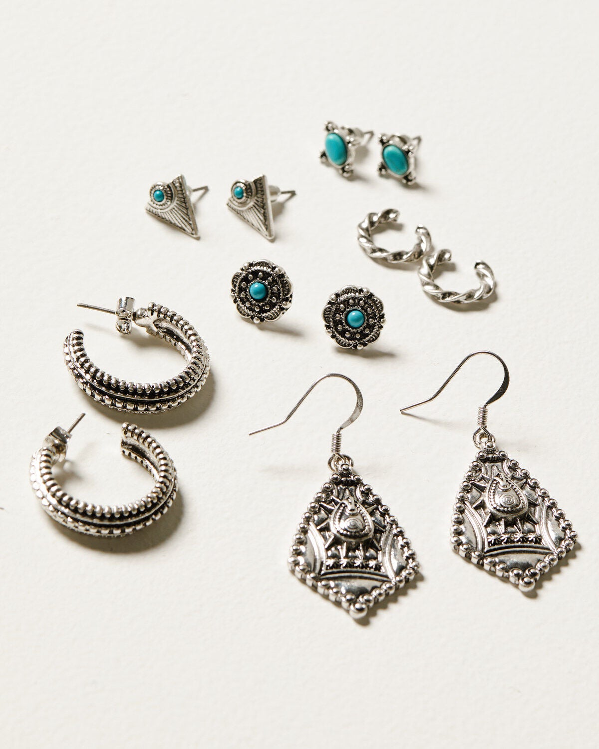 Idyllwind Women's Silver Boaz 6-Piece Earrings Set, Silver