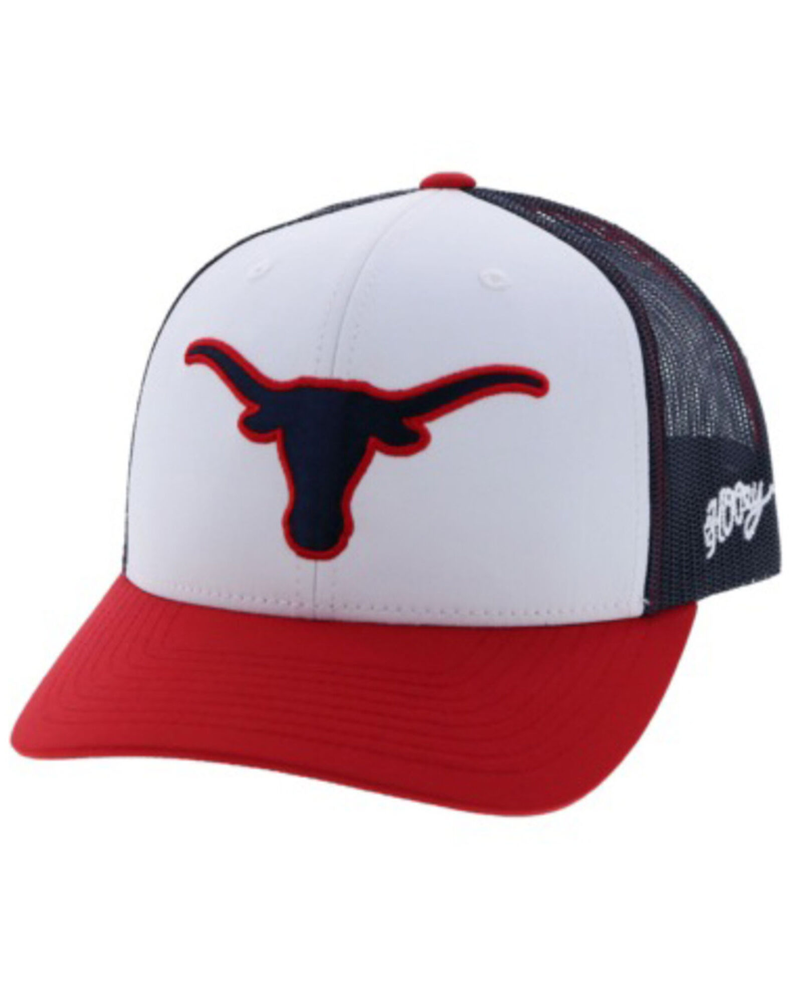 Hooey Men's UT Longhorn Logo Mesh Cap, Red/white/blue