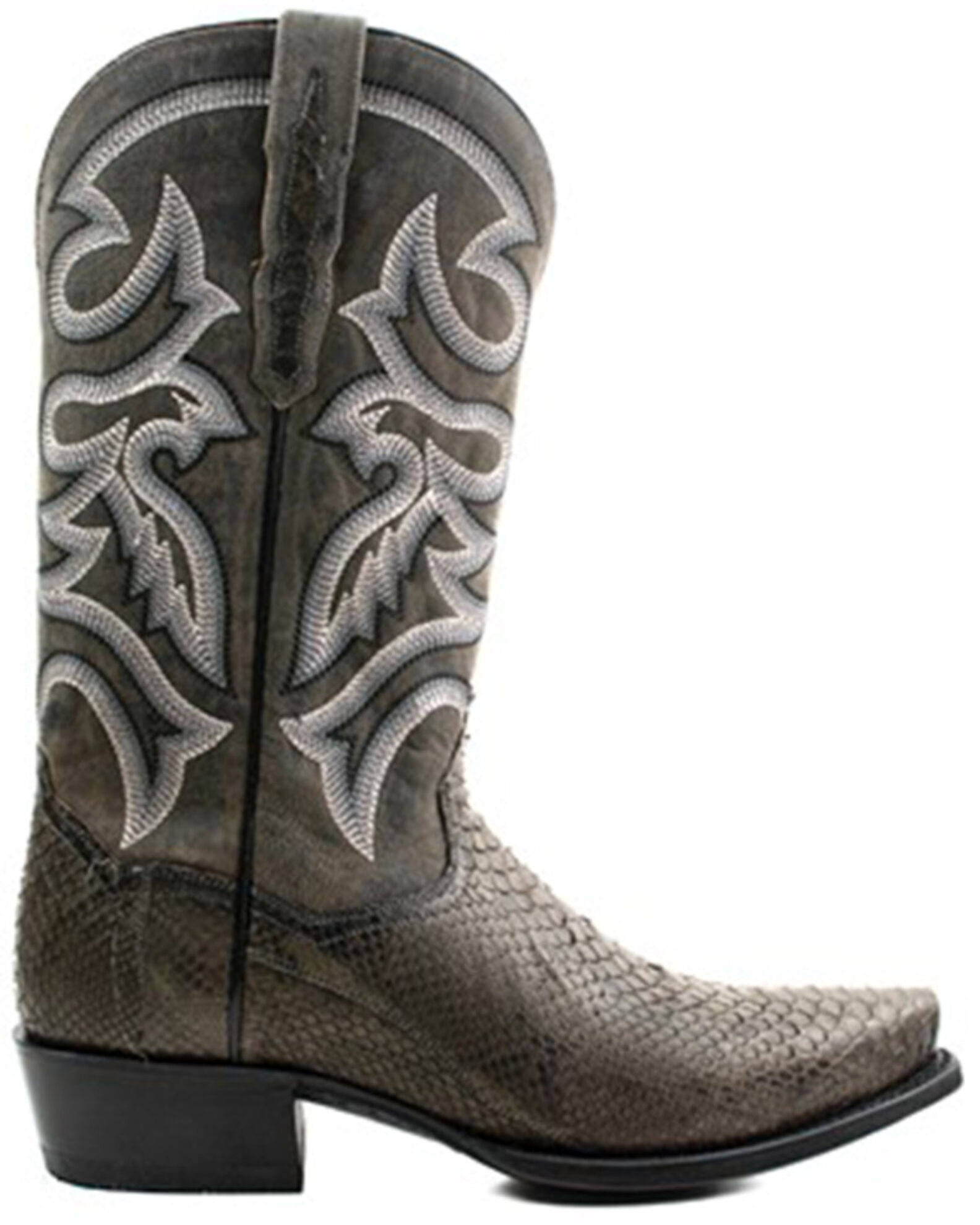 Dan Post Men's Exotic Python Western Boots - Snip Toe, Grey