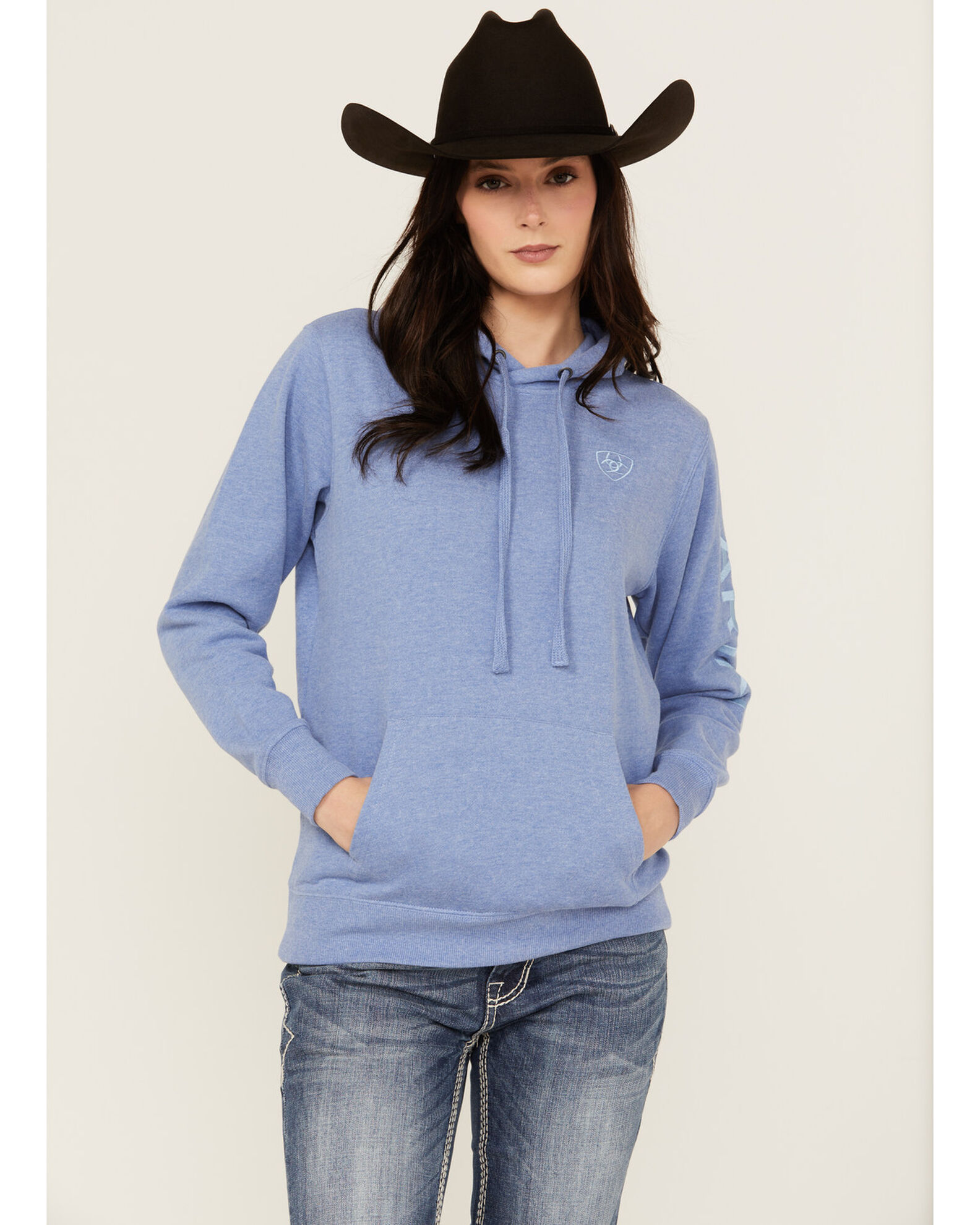 Ariat Womens Boot Barn Exclusive Logo Hoodie Blue