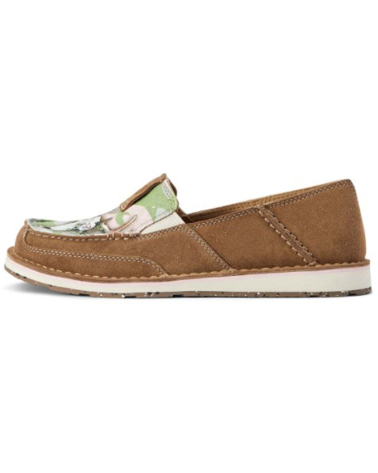 Ariat Womens Doe Camo Print Slip On Casual Cruiser Moc Toe Brown