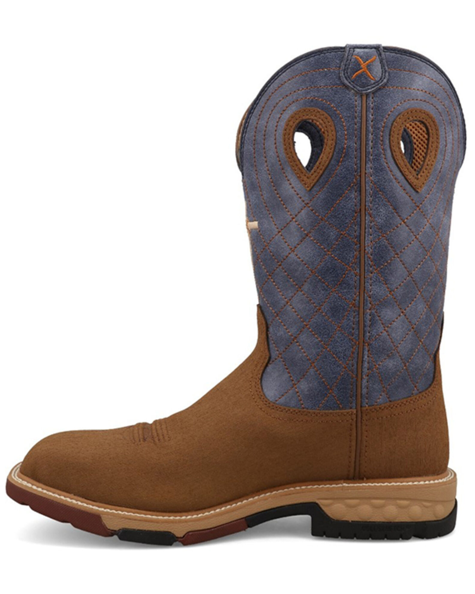 Twisted X Men's 12" Waterproof Western Work Boots - Alloy Toe, Grey