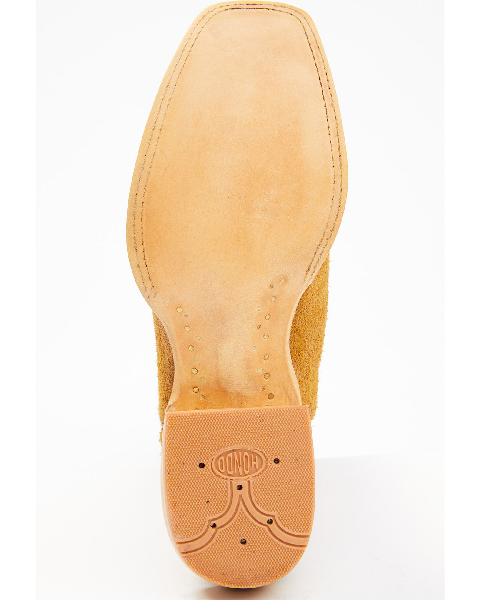 Hondo Boots Men's Roughout Western Boots - Broad Square Toe, Brown