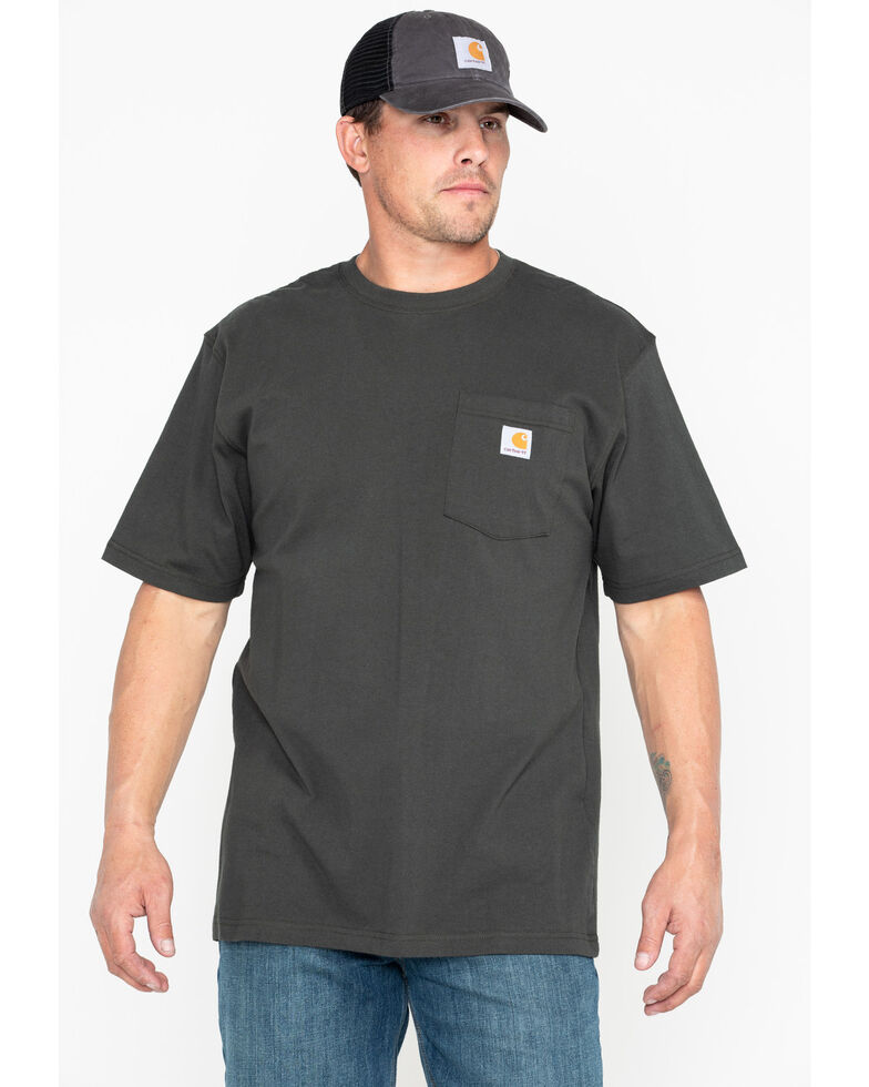 Carhartt Men's Solid Pocket Short Sleeve Work T-Shirt | Boot Barn