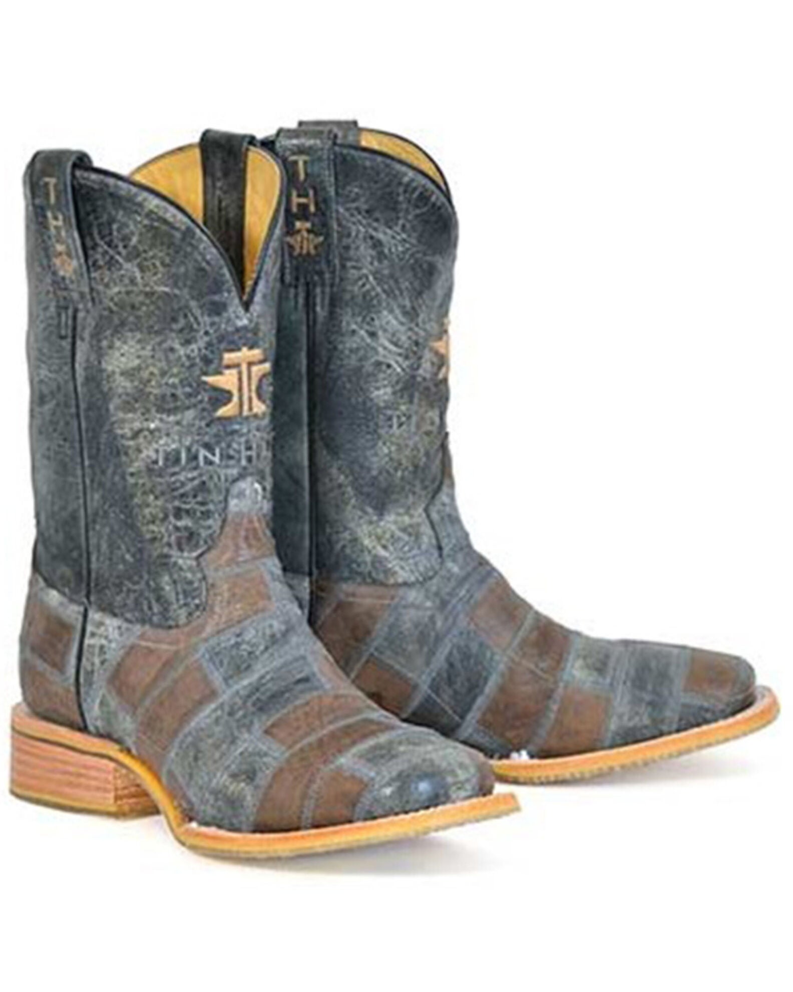 Tin Haul Men's Bricks And Stones Western Boots - Broad Square Toe, Black