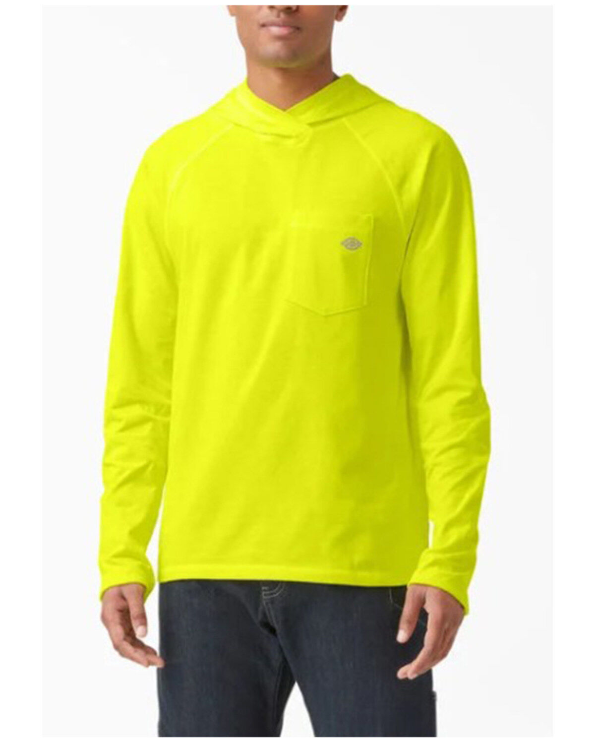 Dickies Men's Cooling Bright Yellow Long Sleeve Performance Sun Hooded ...