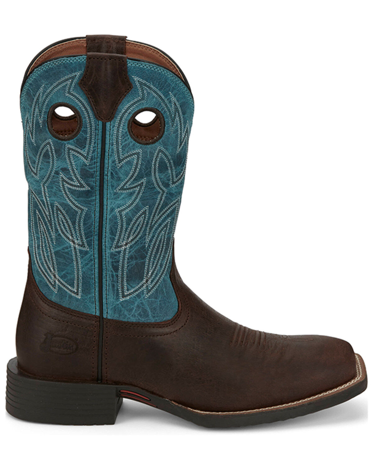 Justin Men's 11" Bowline Western Boots - Broad Square Toe, Brown