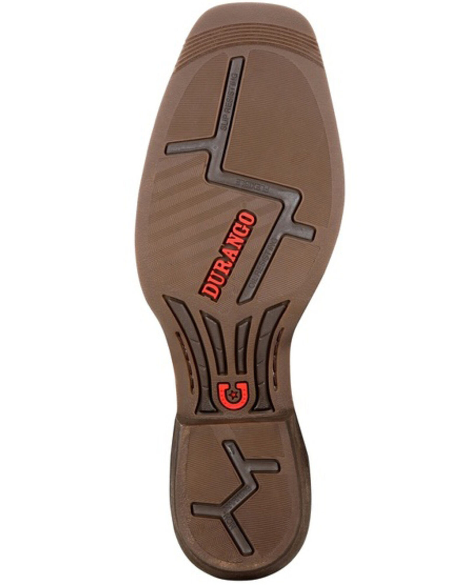 Durango Mens Rebel Frontier Western Performance Boots Square Toe Brown