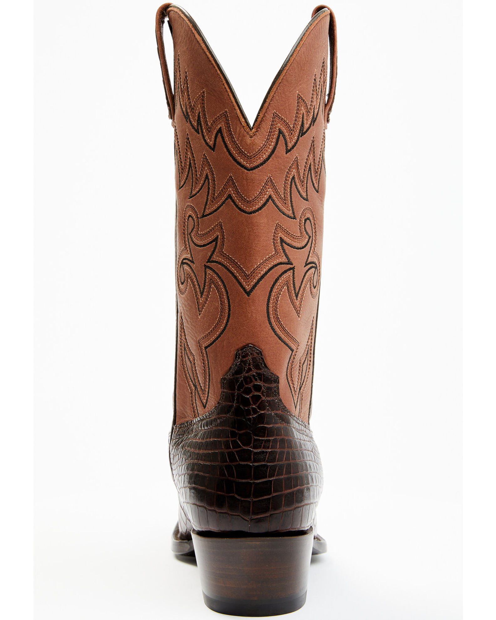 Cody James Mens Exotic Alligator Western Boots Square Toe Chocolate