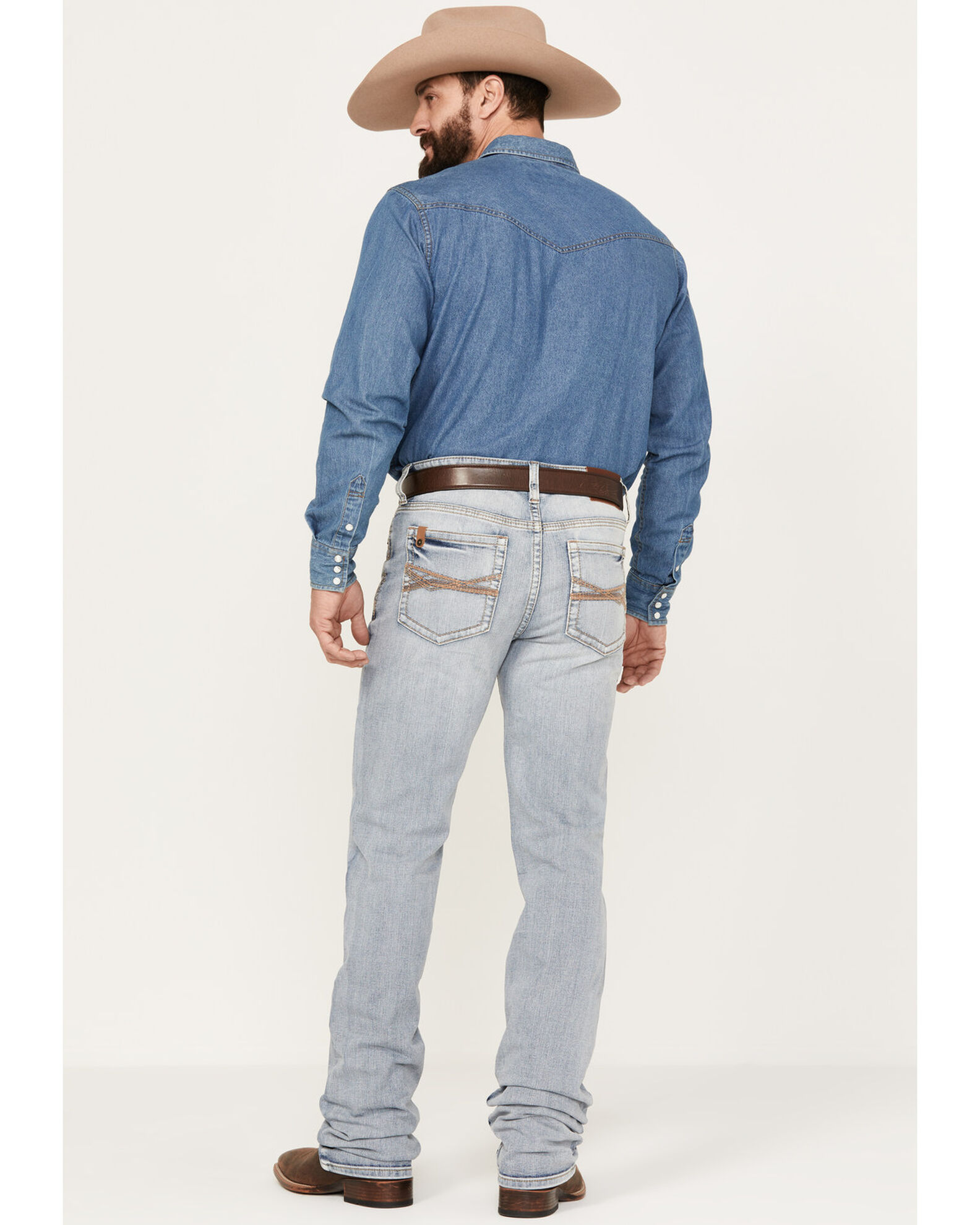 Rank 45® Mens Ringo Light Wash Stackable Straight Performance Stretch
