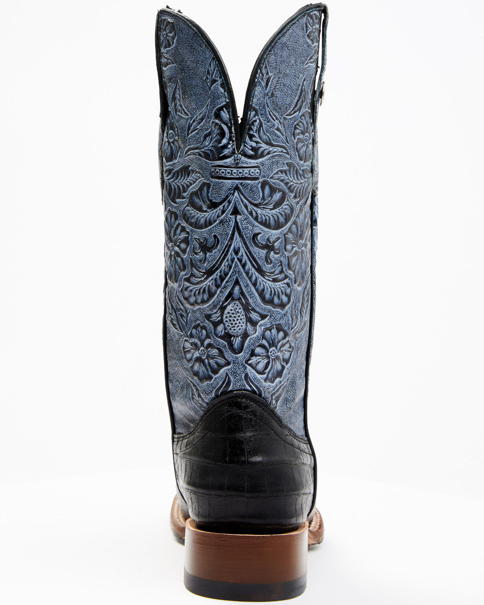 Tanner Mark Womens Caiman Print Western Boots Square Toe Mall Of