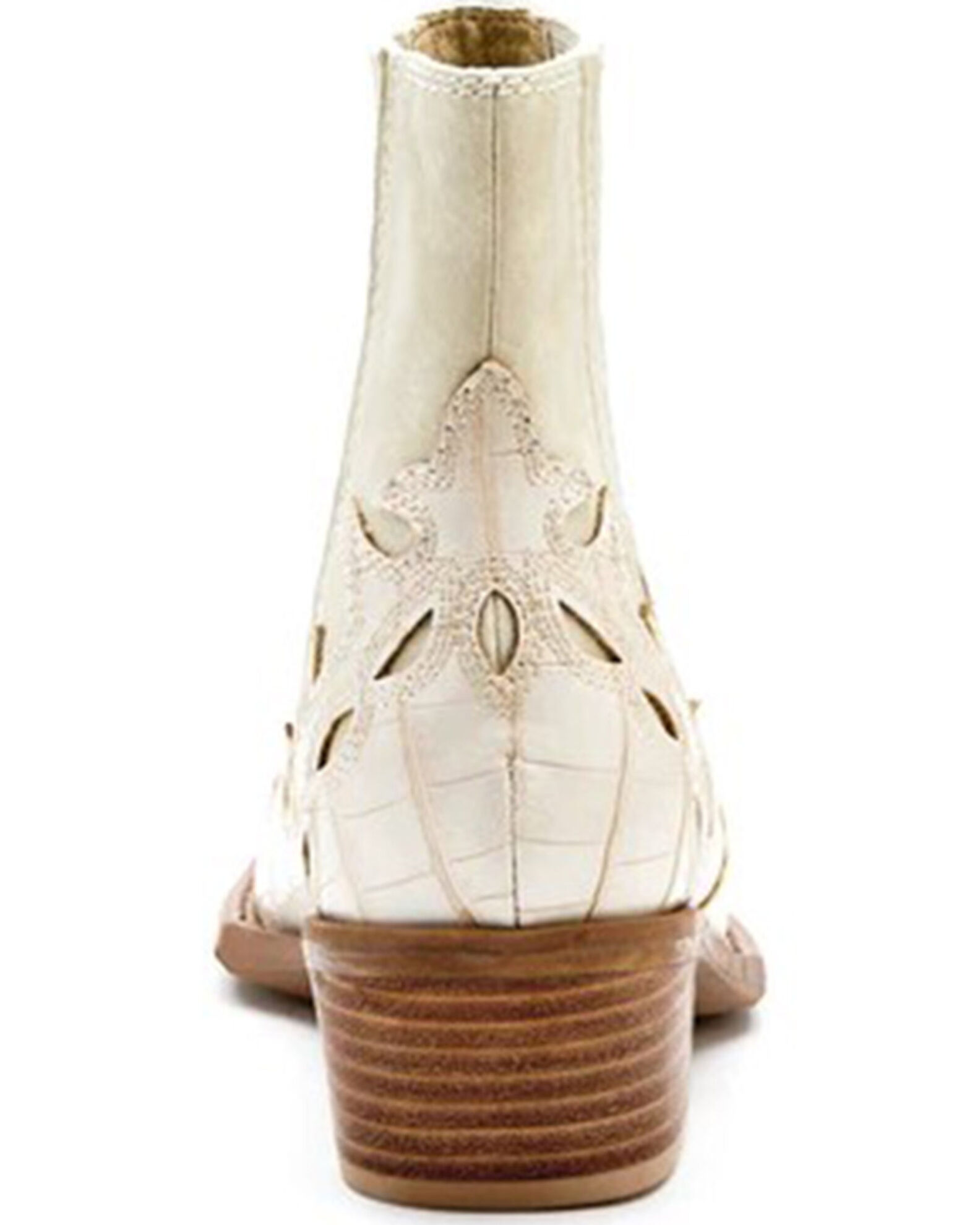 Matisse Womens Milo Western Booties Snip Toe Ivory