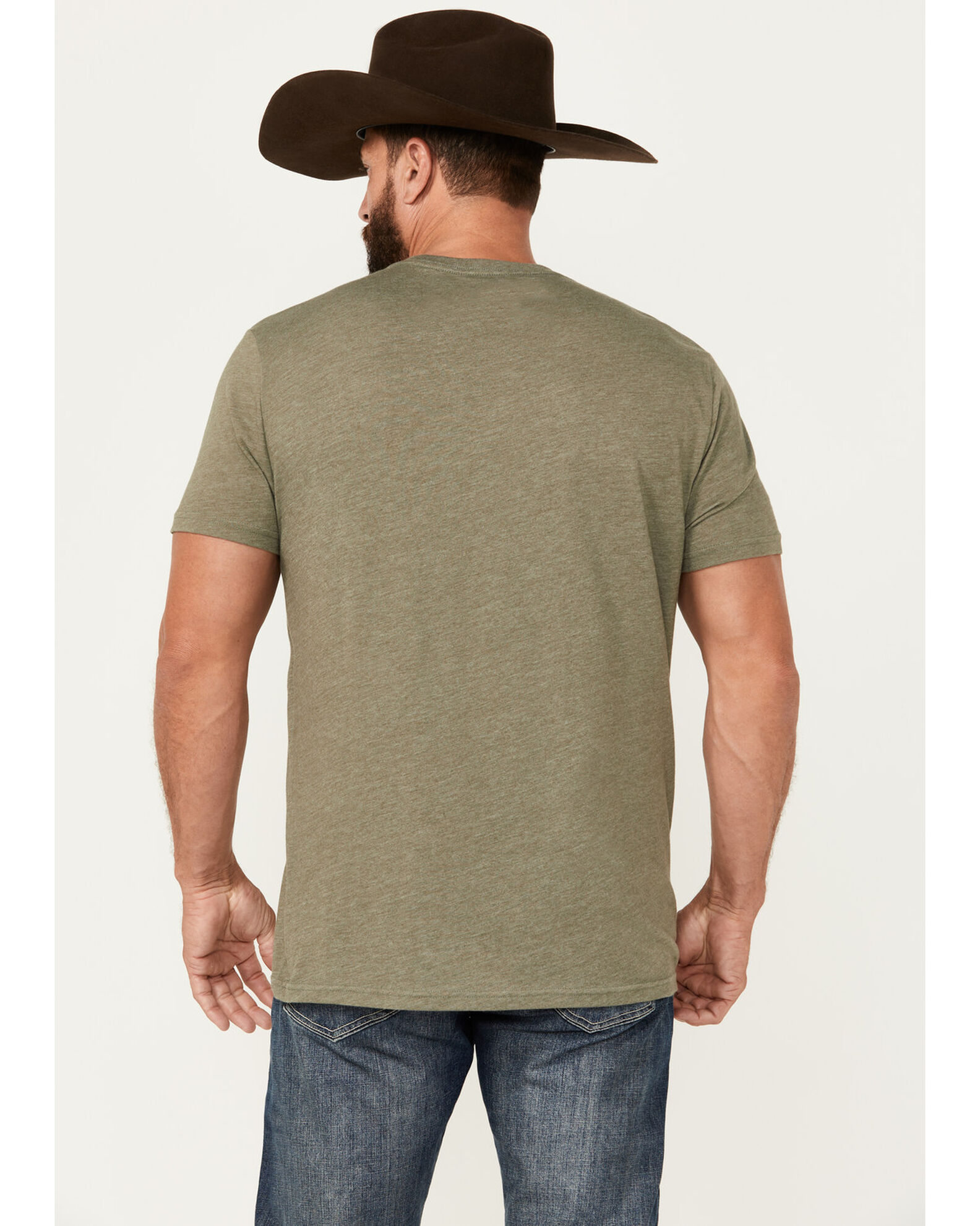 Wrangler Men's Boot Barn Exclusive Logo Short Sleeve Graphic T-Shirt, Olive