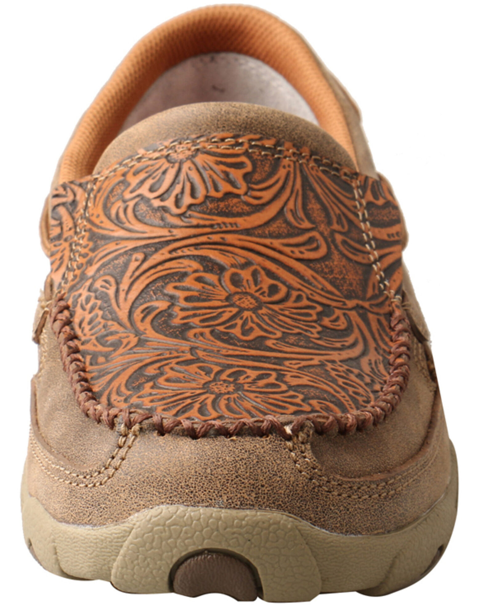 Twisted X Women's Tooled Slip-On Driving Moc Shoes - Moc Toe | Boot Barn
