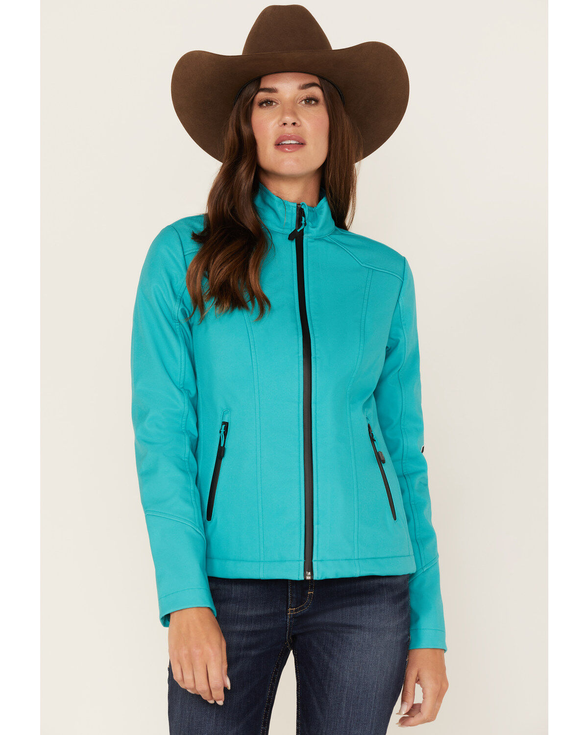 RANK 45® Women's Softshell Jacket, Turquoise