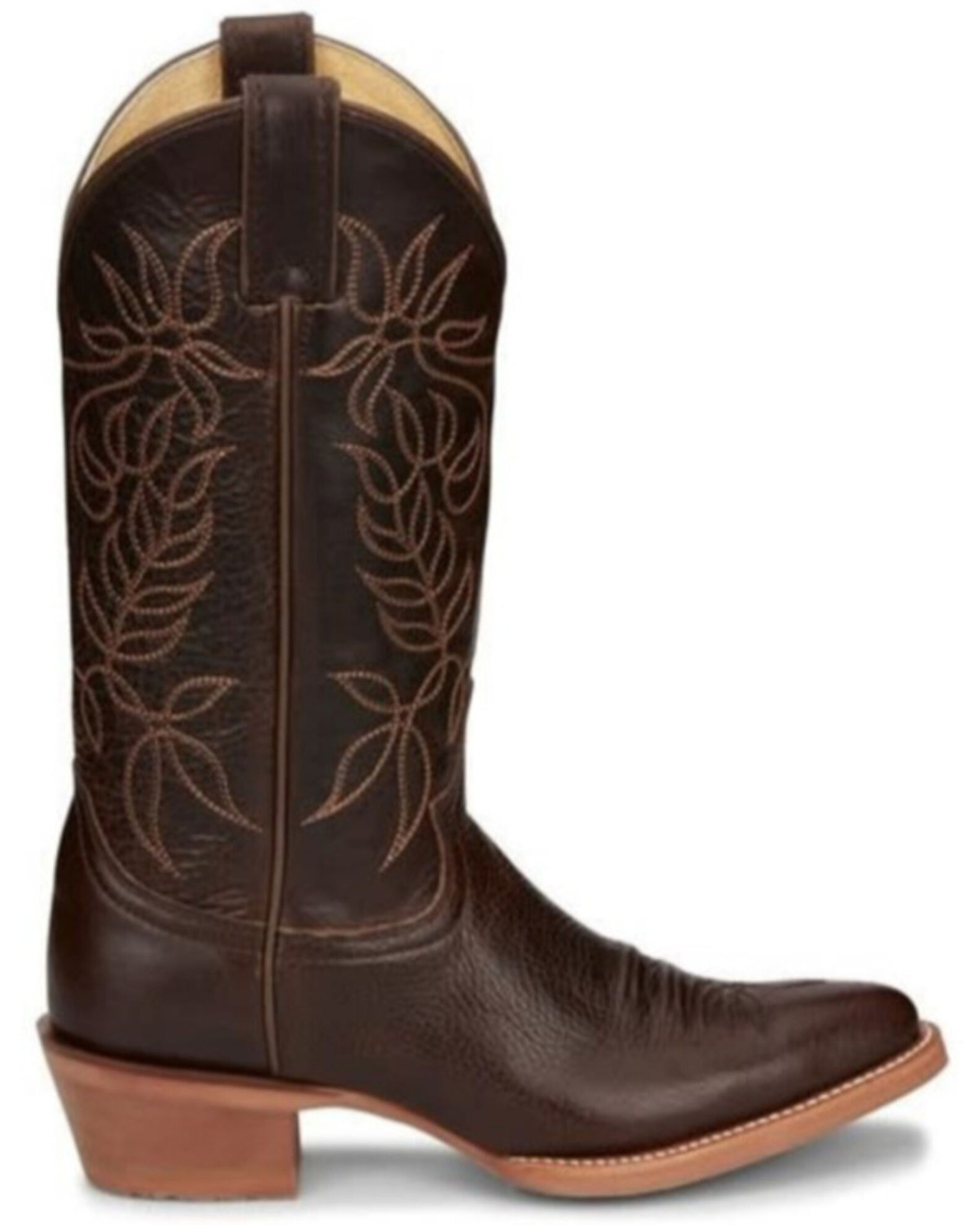 Justin Women's Rosey Western Boot - Round Toe, Coffee