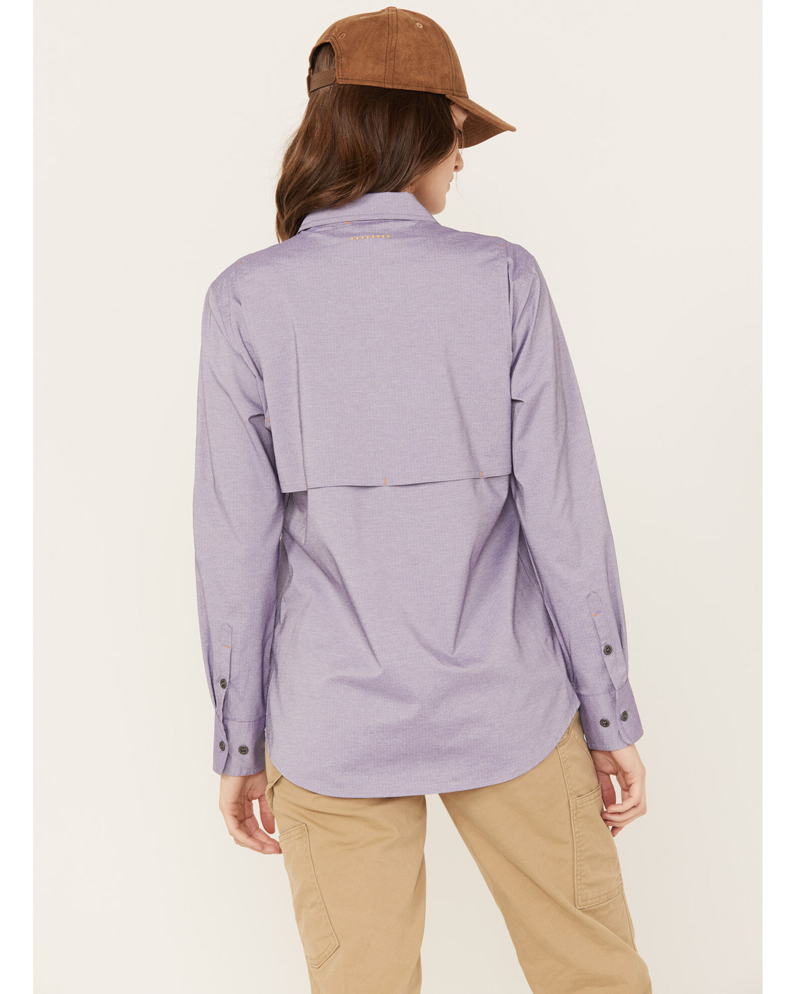 Ariat Womens Rebar Venttek Long Sleeve Button Down Work Shirt Lavender