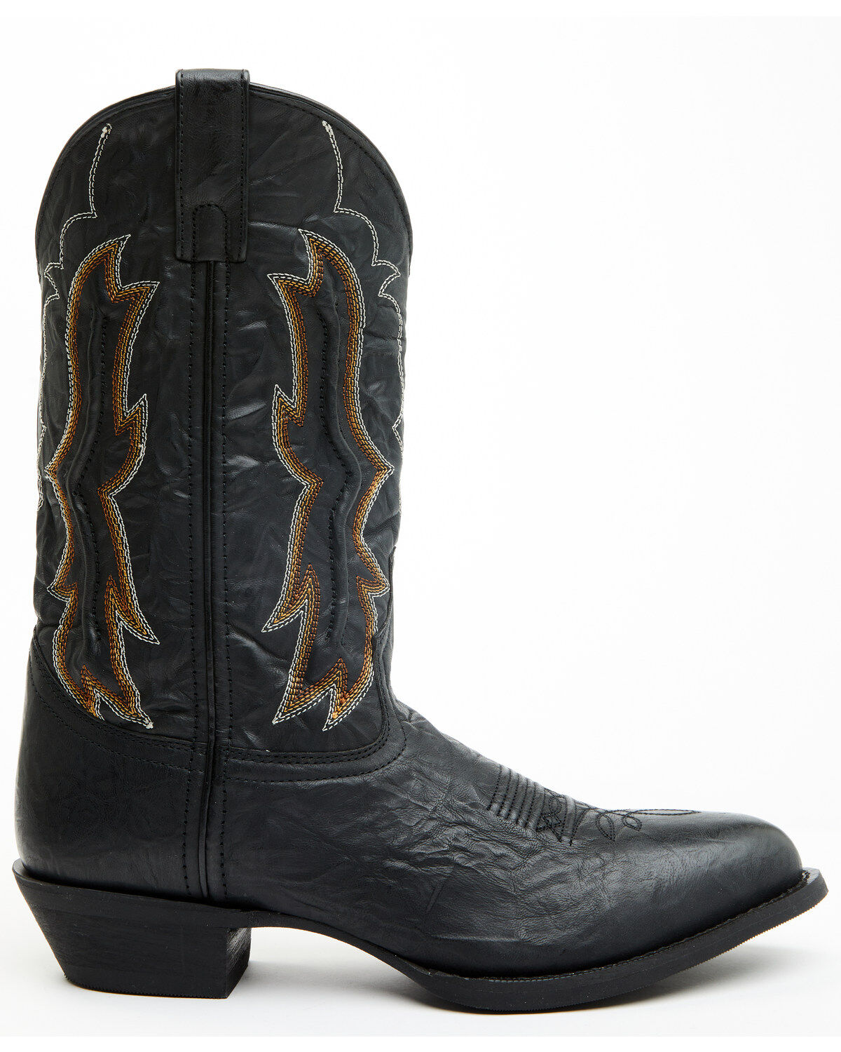 Laredo Men's Fancy Stitch Western Boots - Round Toe, Black
