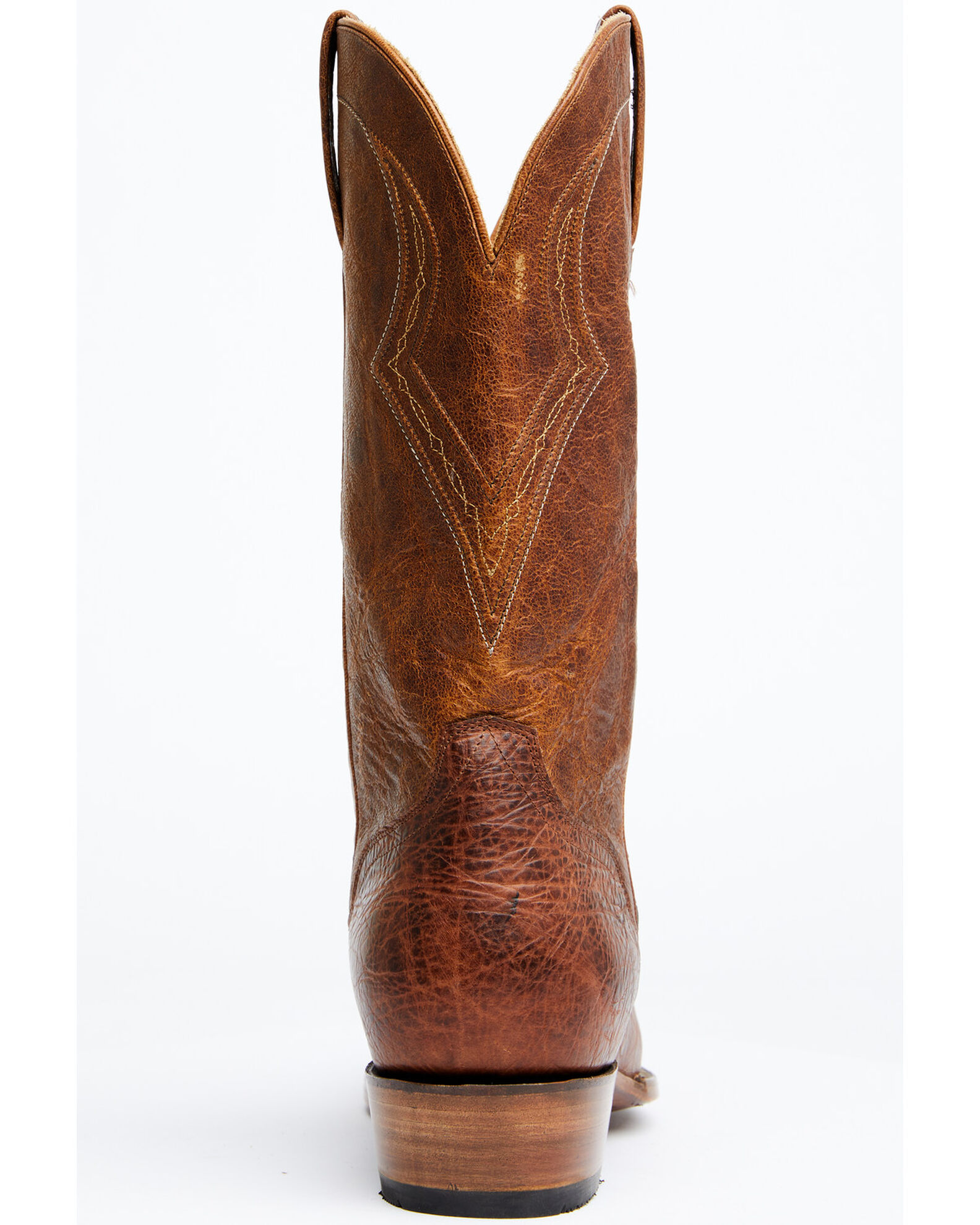 El Dorado Mens Rust Bison Western Boots Snip Toe Rust Copper