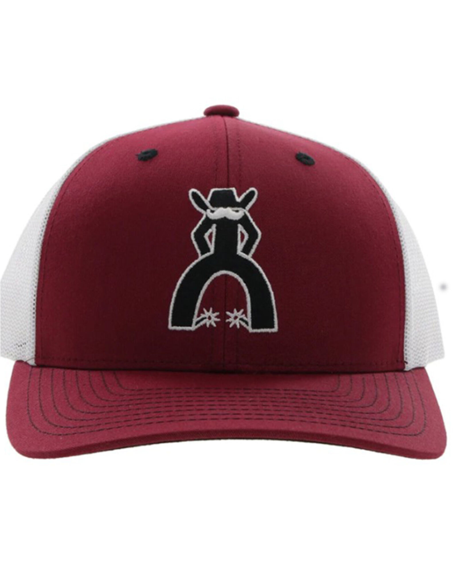 Hooey Men's Punchy Logo Embordered Trucker Cap, Maroon