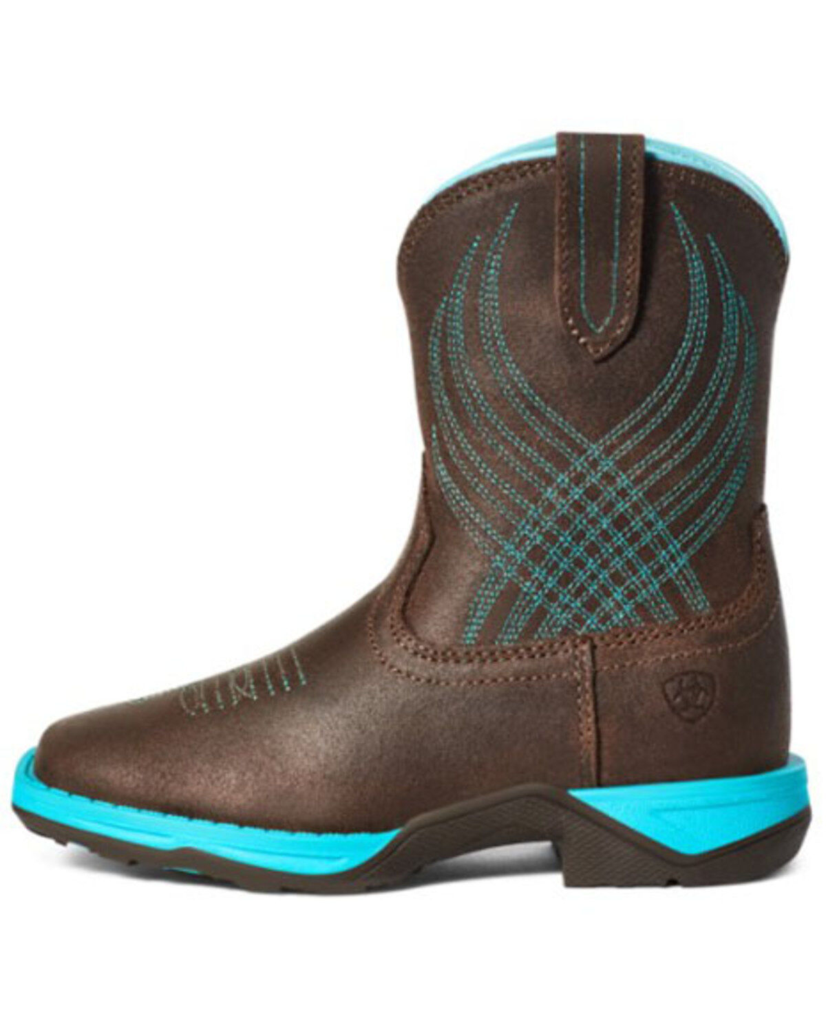Ariat Boys' Anthem Java Western Boots - Square Toe, Dark Brown