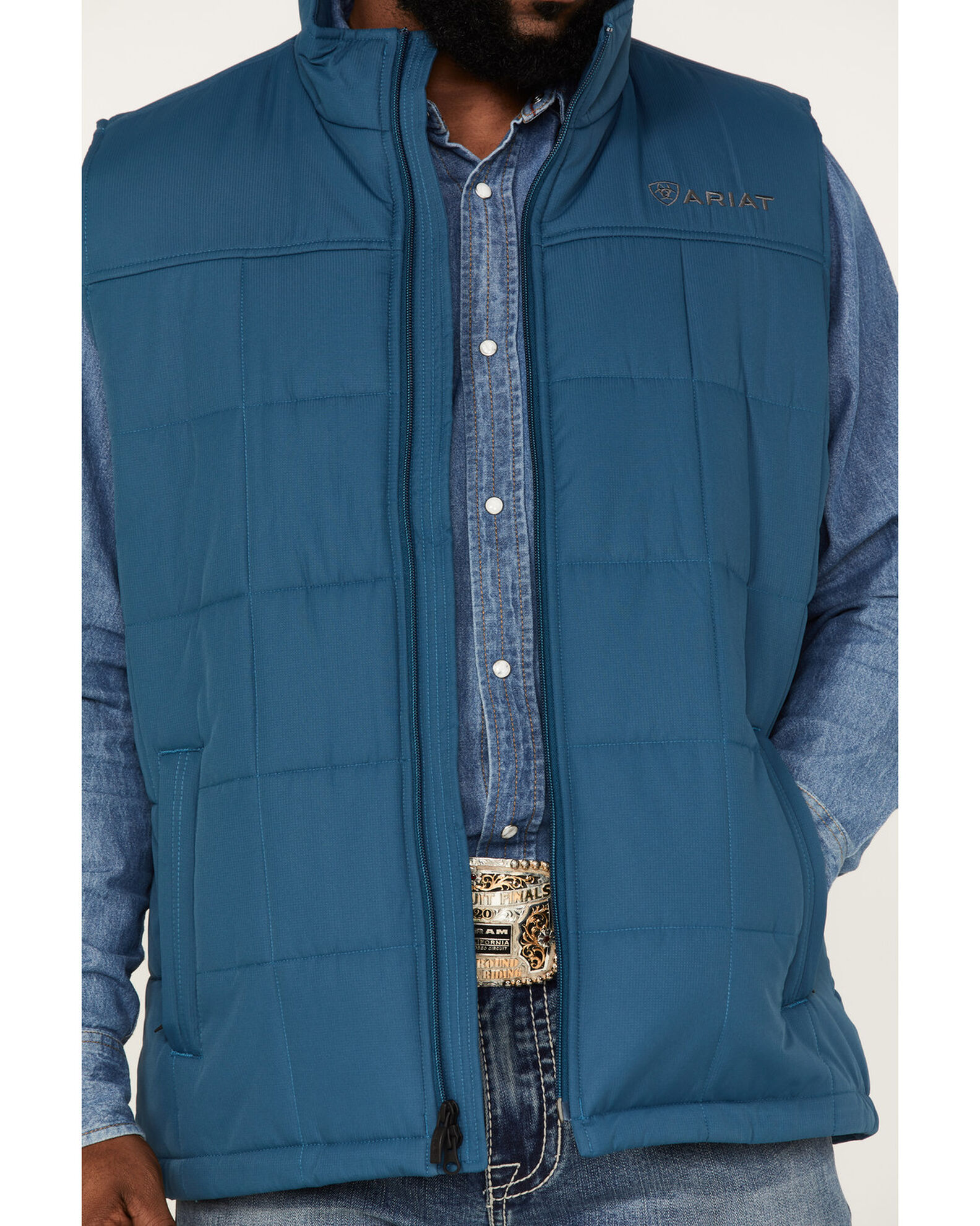 Ariat Mens Crius Concealed Carry Insulated Vest Tall Blue