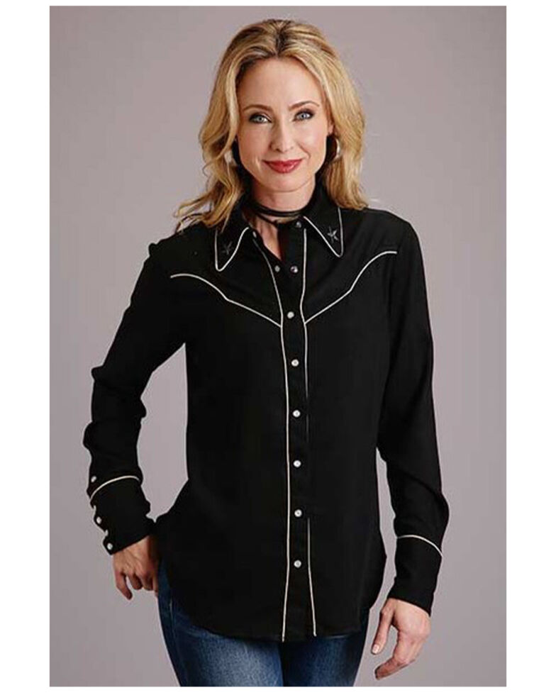 Stetson Women's Black Star Long Sleeve Western Shirt | Boot Barn