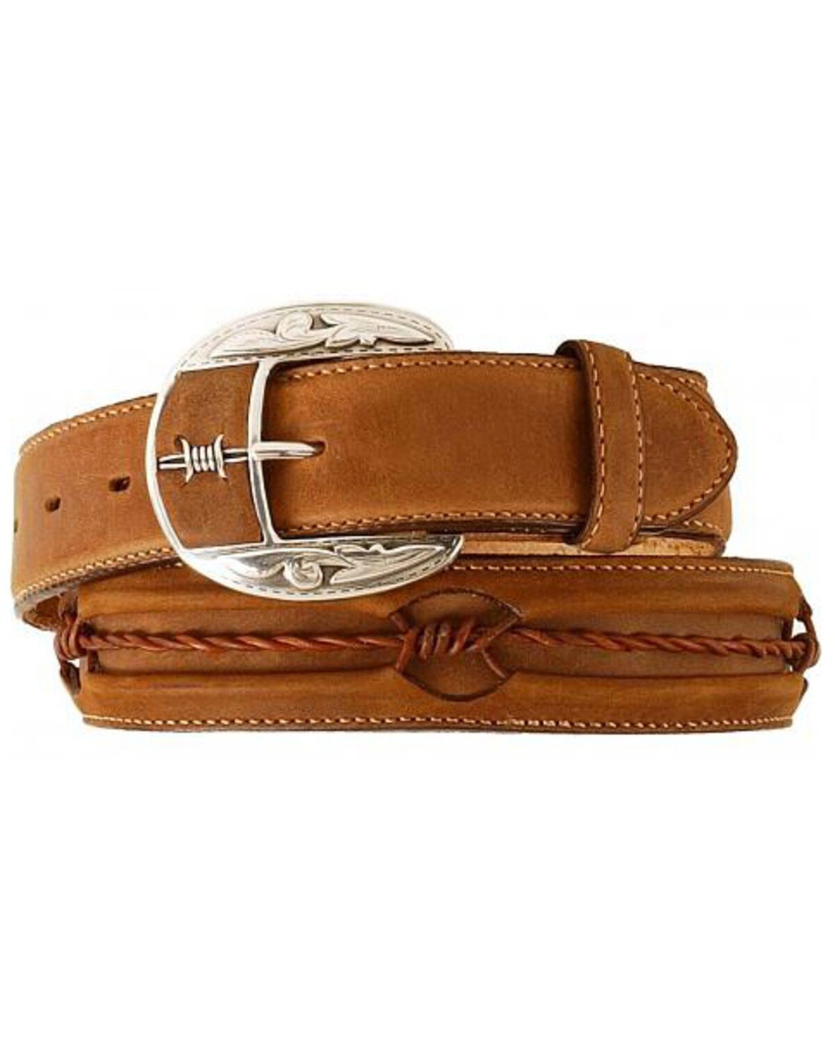 Justin Barbed Wire Belt, Brown