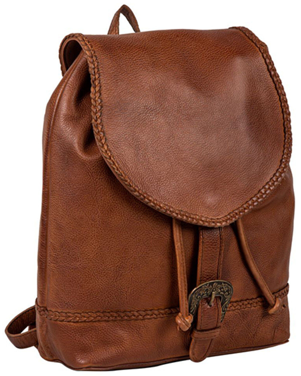 Myra Bag Women's Lobeth Leather Hairon Backpack, Brown