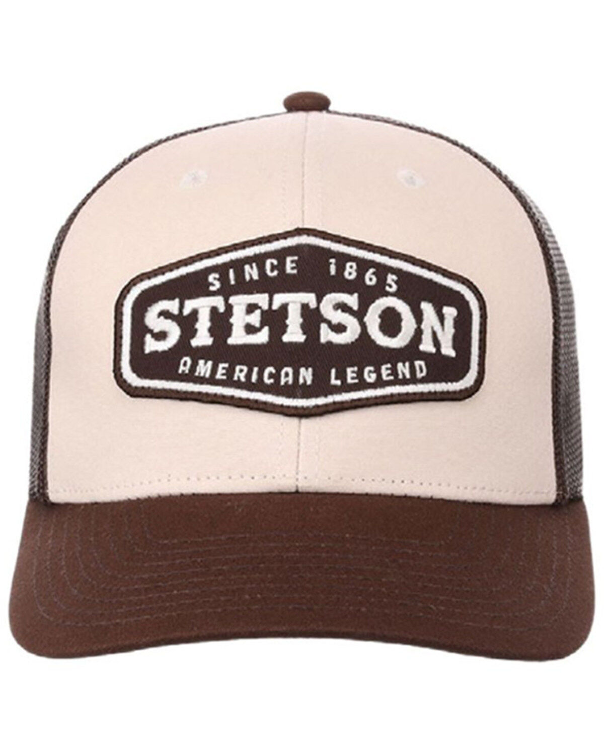 Stetson Men's Embroidered Logo Patch Trucker Cap , Brown