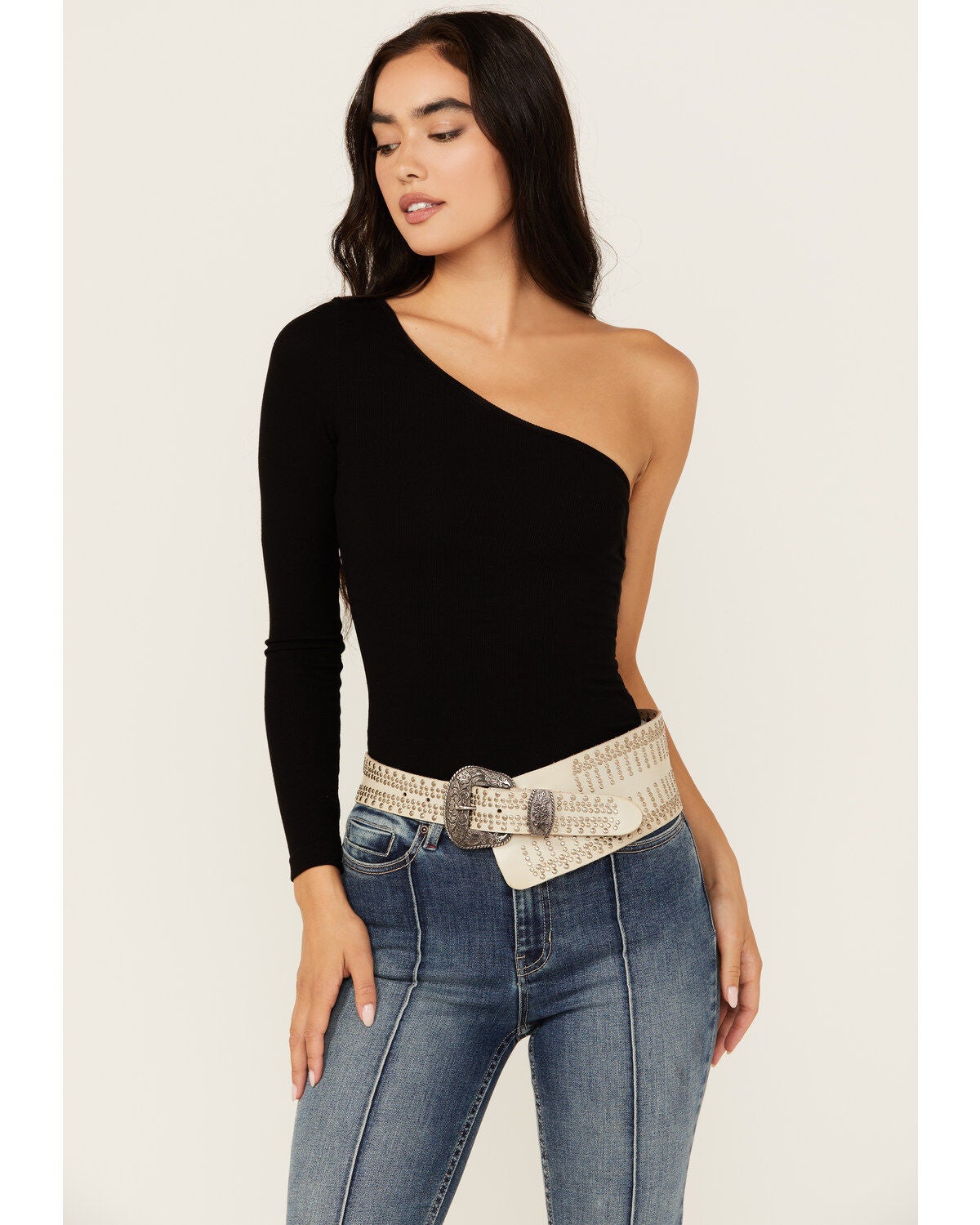 Idyllwind Women's Sadler Studded Belt, Ivory