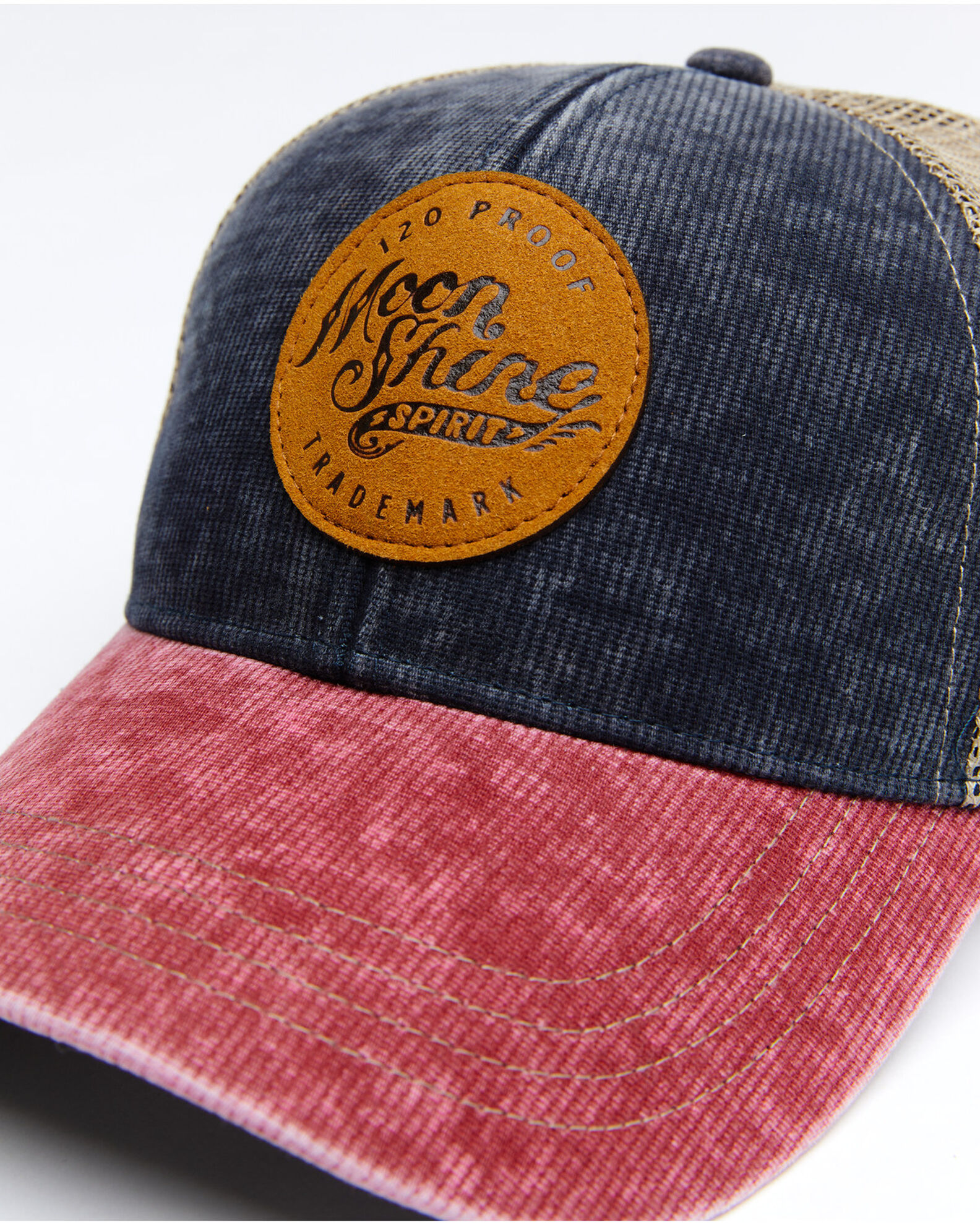 Moonshine Spirit Mens Circle Logo Medallion Patch Mesh Cap Multi