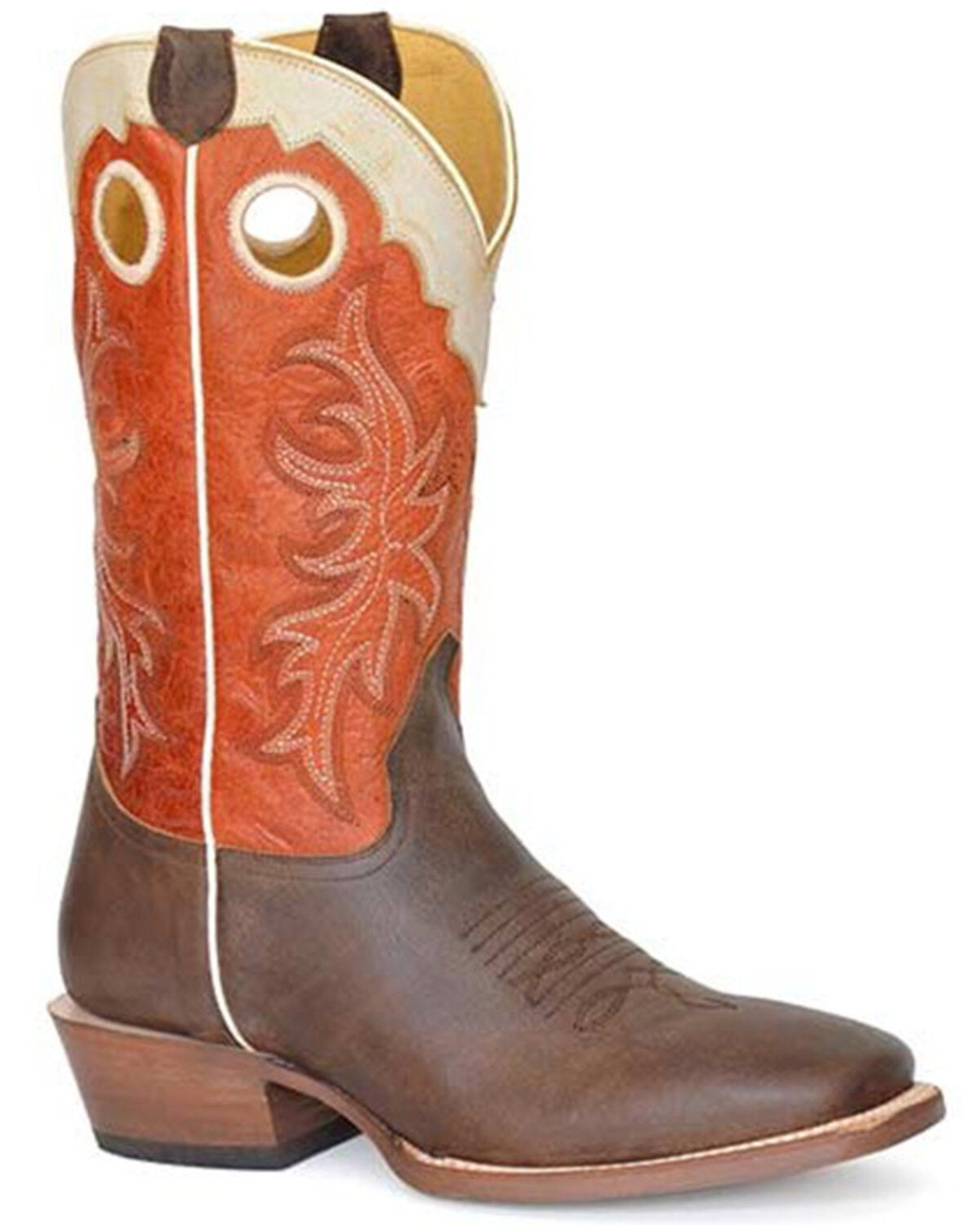 Roper Men's Ride Em' Cowboy Western Boots - Square Toe, Brown