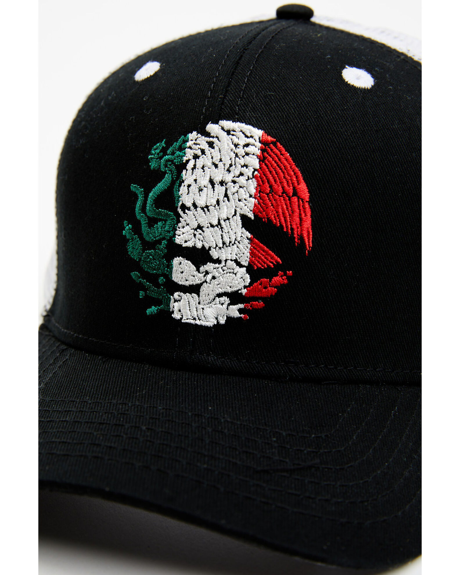 Cody James Mens Mexican Flag Eagle Ball Cap Black